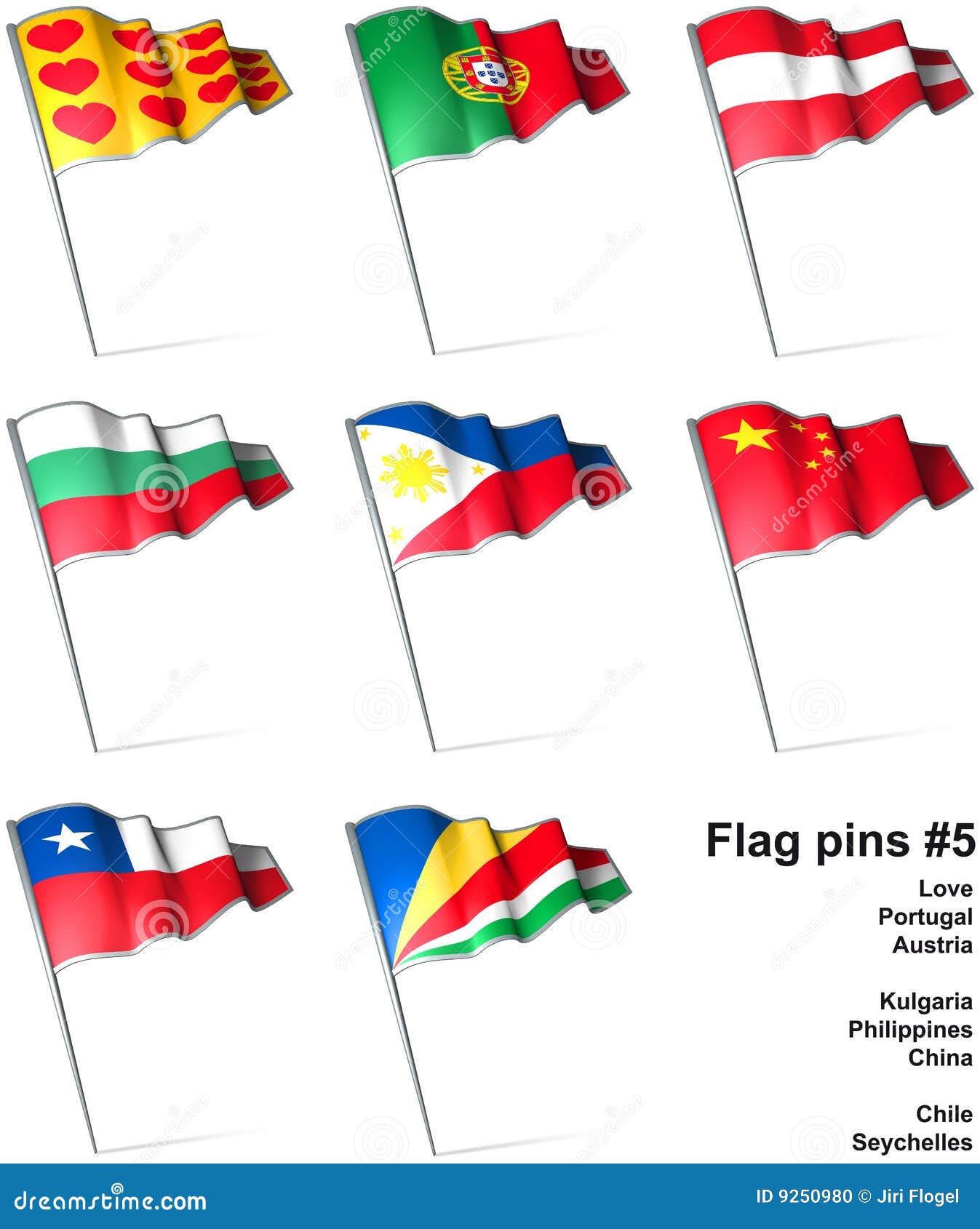 Flag pins #5 stock illustration. Illustration of graphic - 9250980