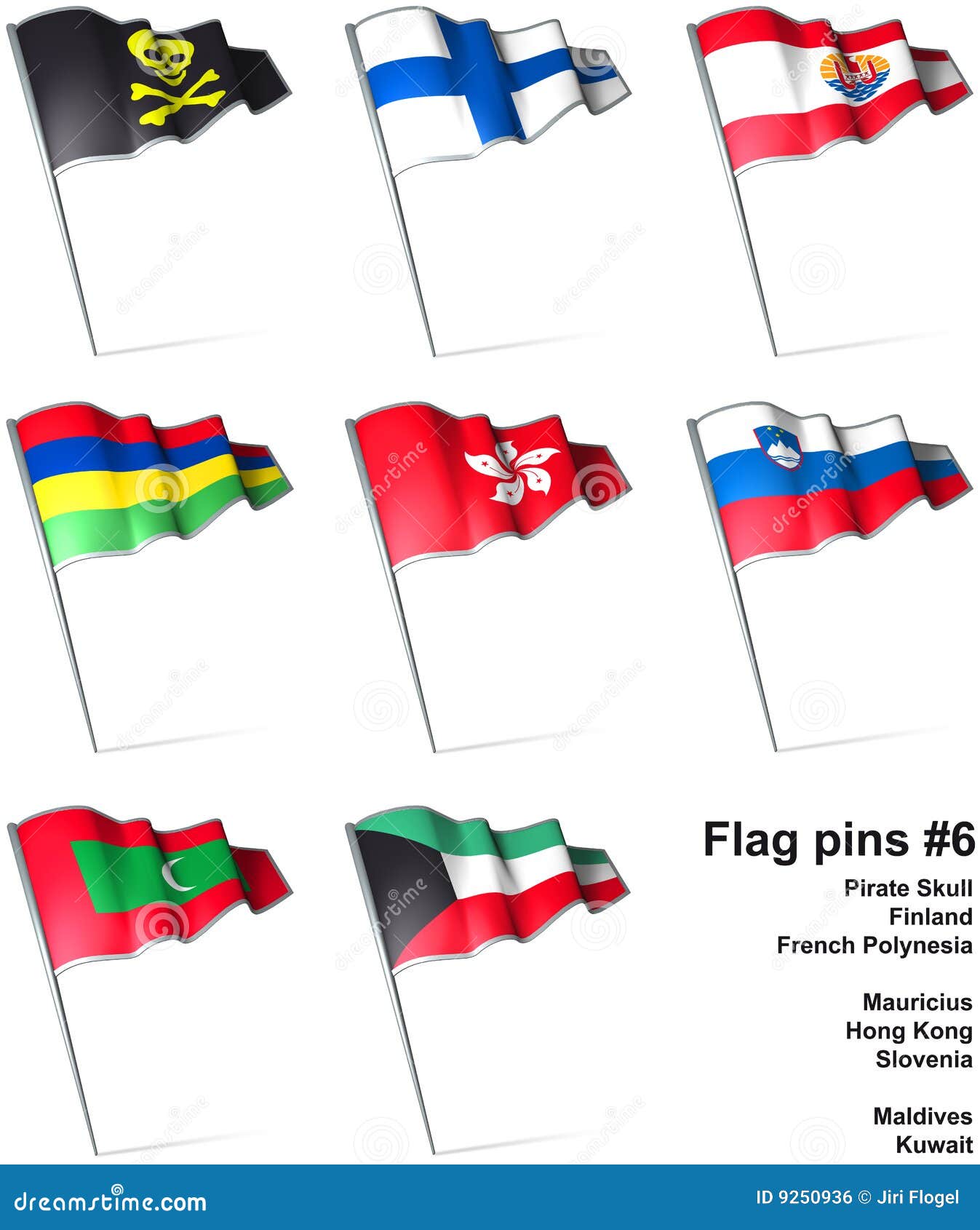 Flag pins #6 stock illustration. Illustration of board - 9250936