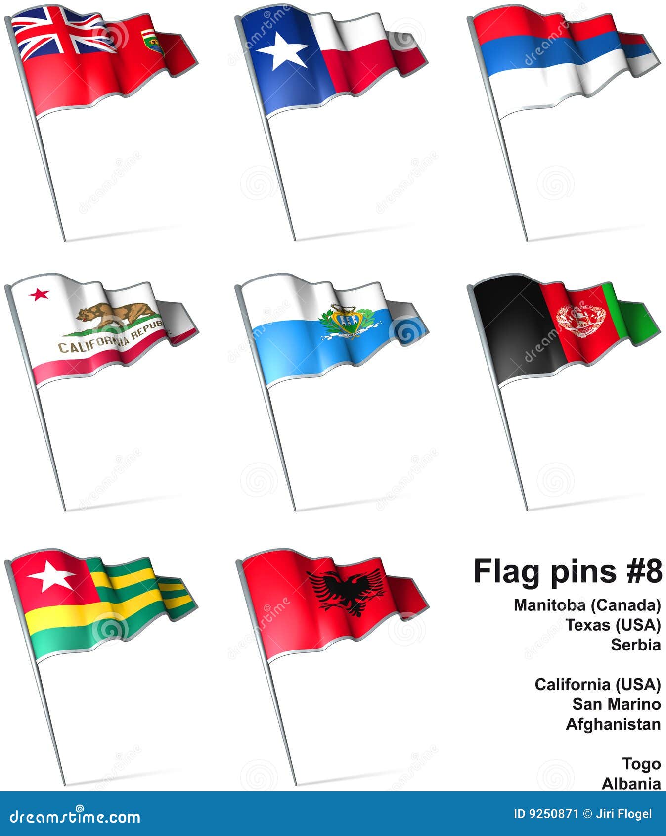 Flag pins #8 stock illustration. Illustration of clip - 9250871