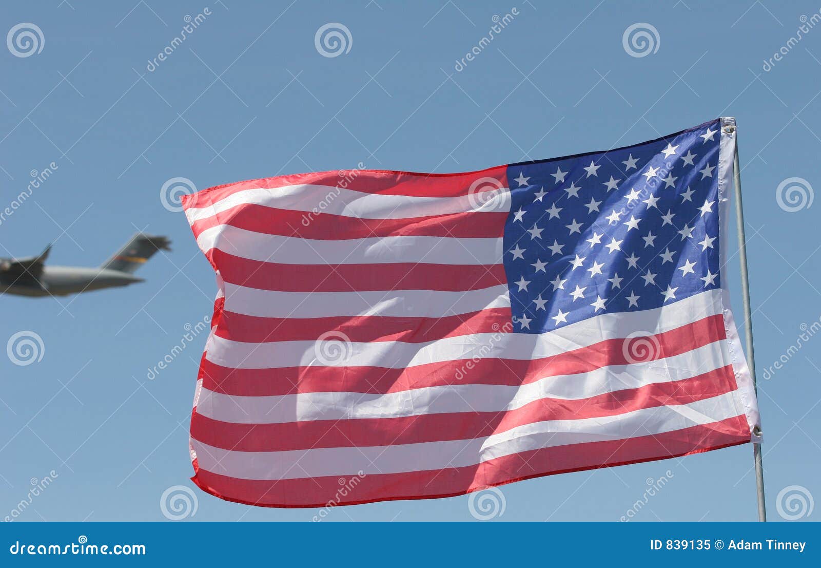 Flag and Plane stock image. Image of show, democracy, patriotic - 839135