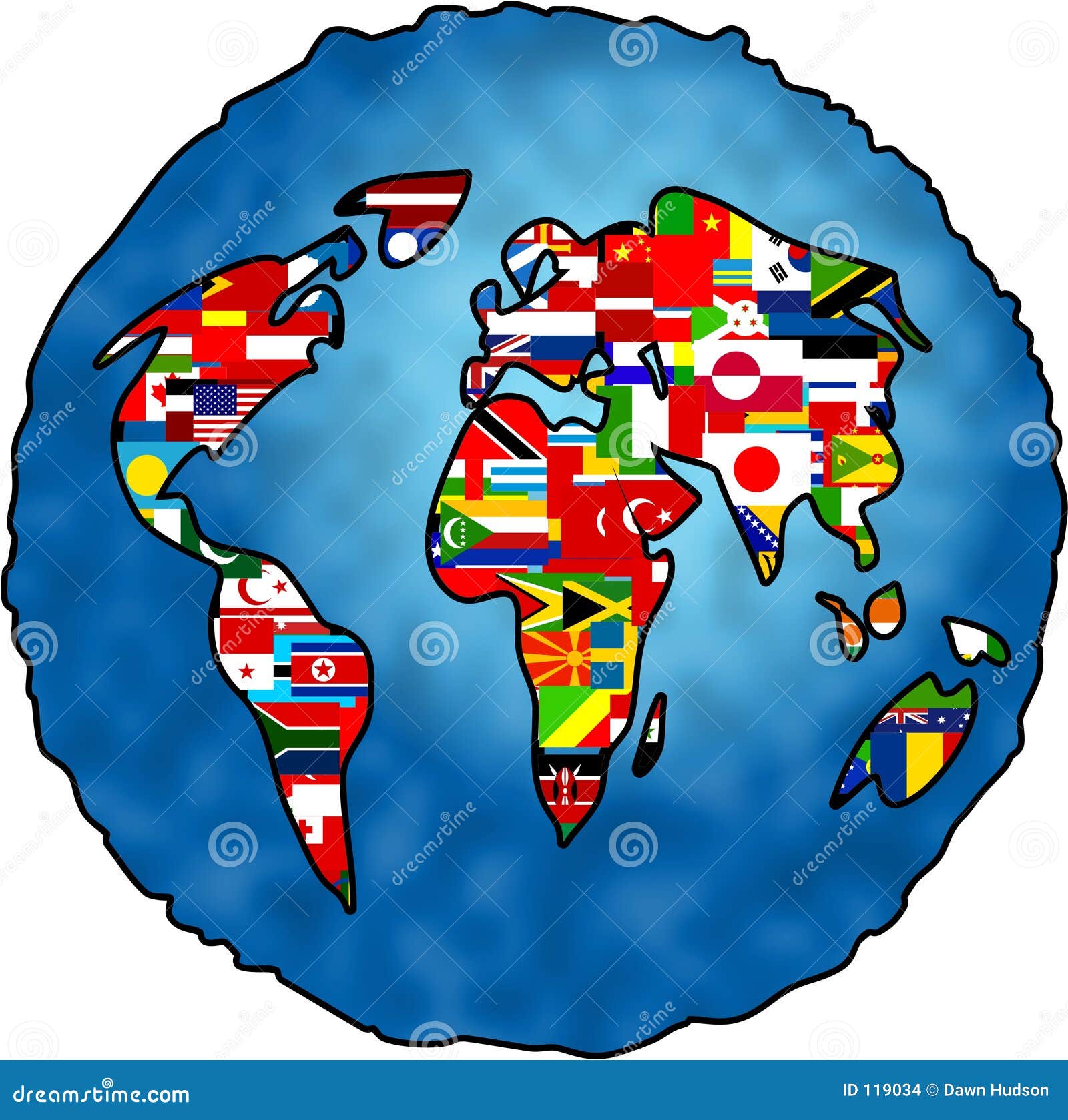 Flag Planet stock illustration. Illustration of round, places - 119034