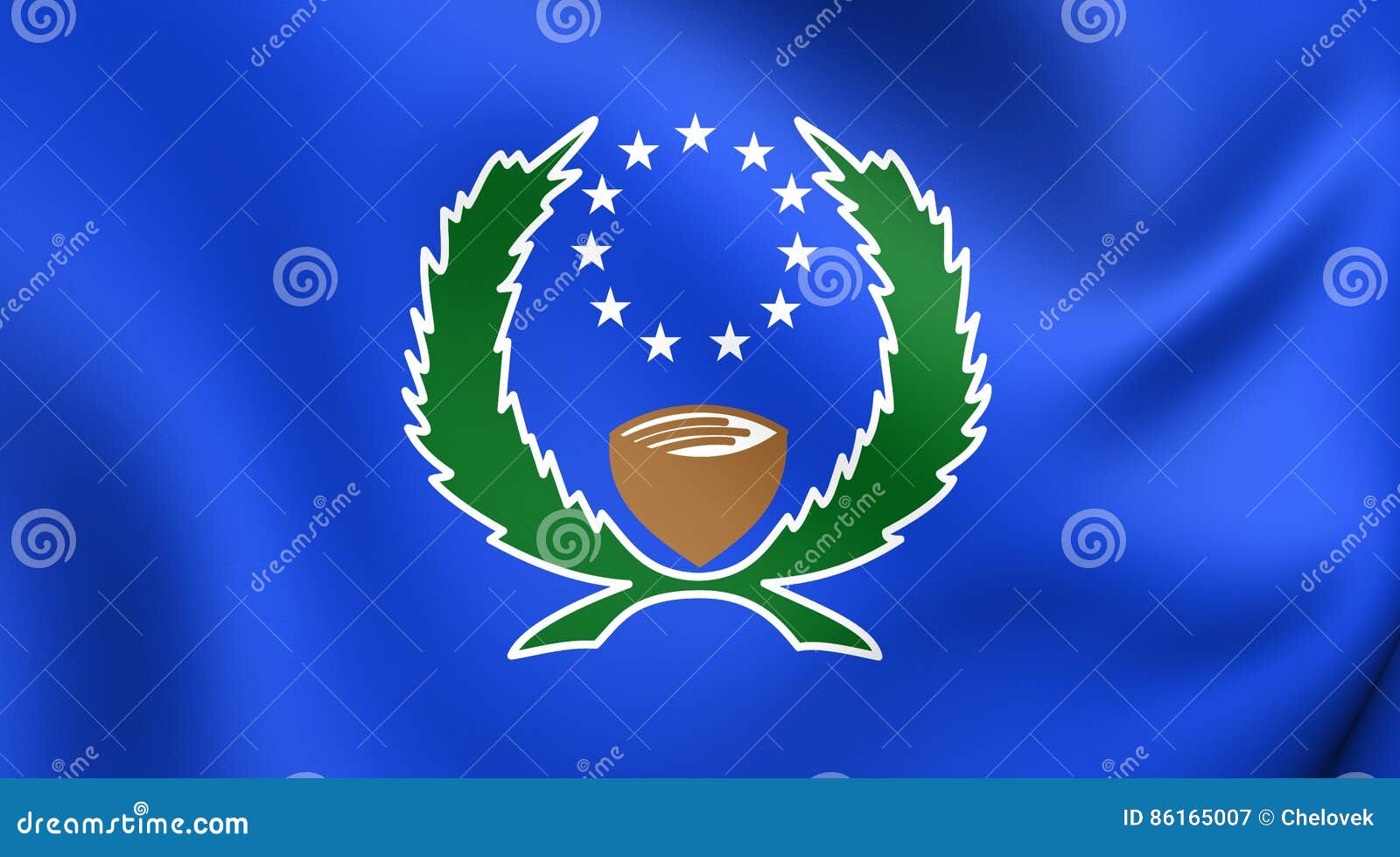 Flag of the Pohnpei State, Micronesia. Stock Illustration ...