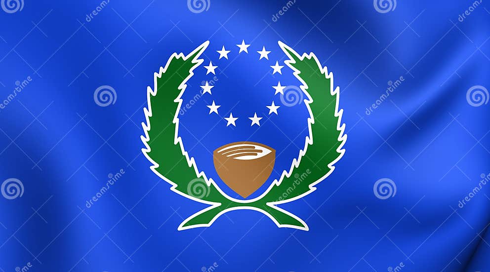 Flag of the Pohnpei State, Micronesia. Stock Illustration ...