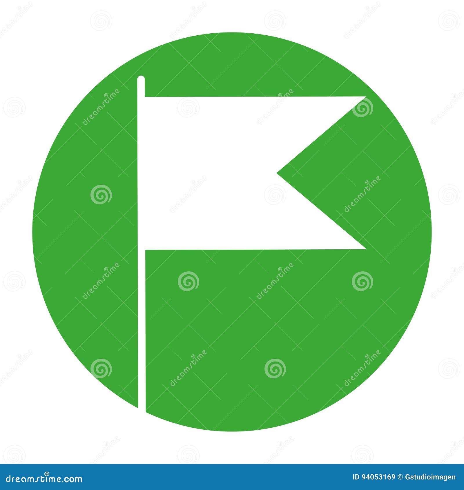 Flag pointer isolated icon stock vector. Illustration of direction ...
