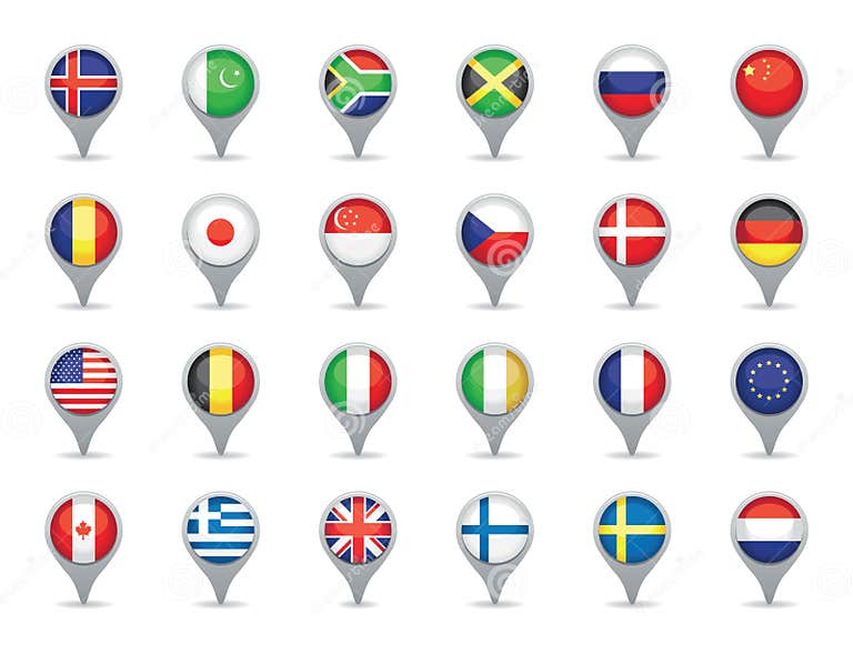 Flag pointers stock vector. Illustration of point, icon - 35576310