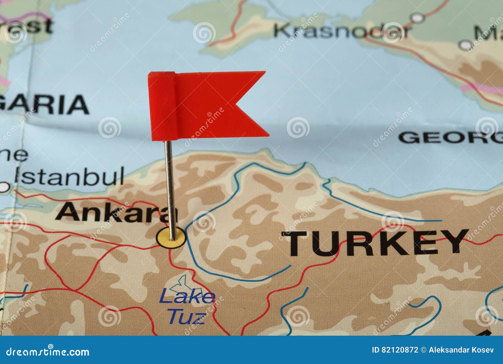 Flag pointing Turkey stock photo. Image of direction - 82120872