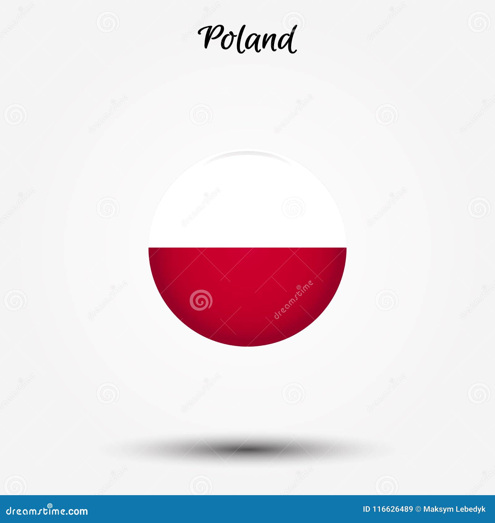 Flag of Poland icon stock illustration. Illustration of polish - 116626489