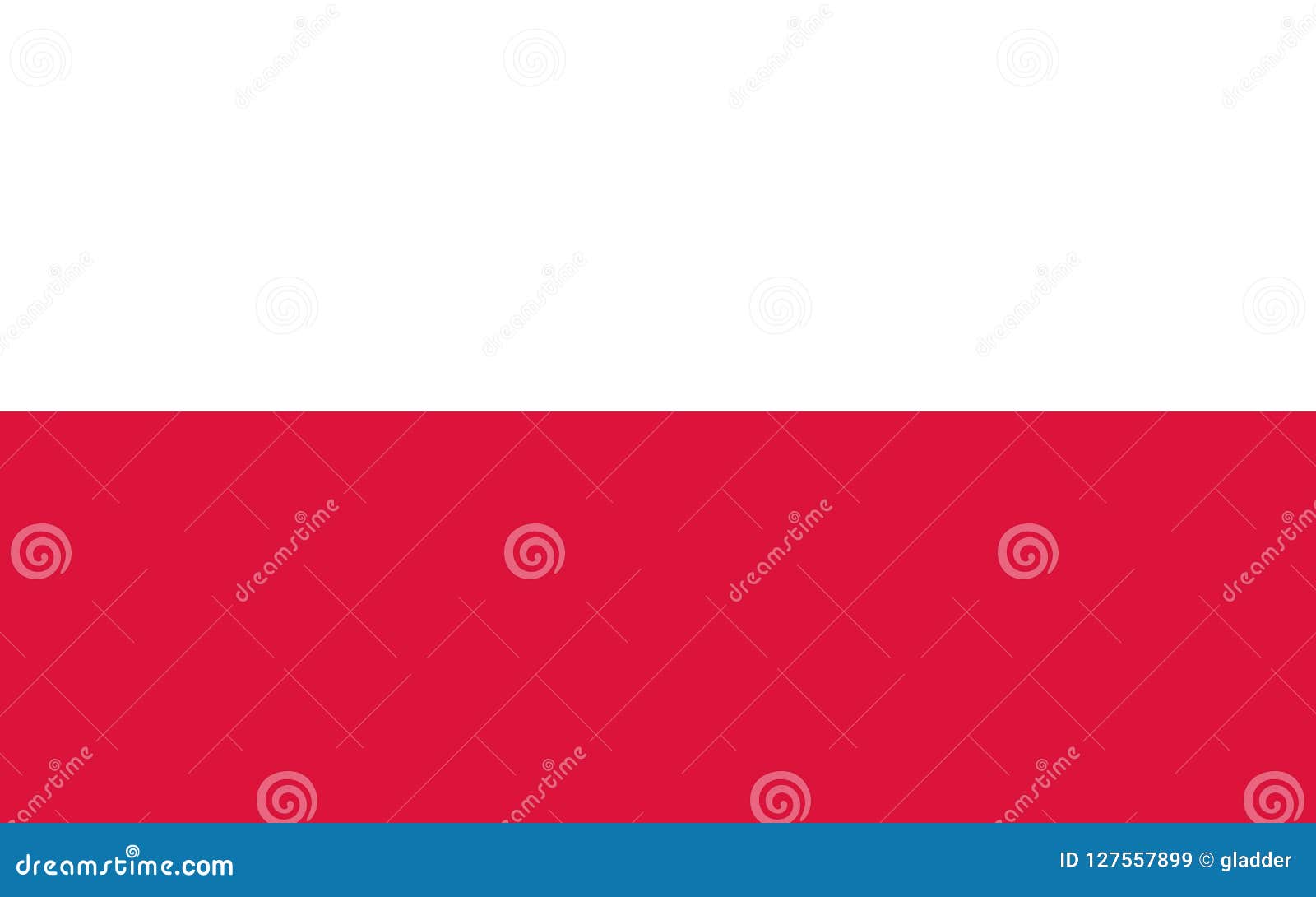 Flag of Poland in Official Proportions and Colors, Vector Stock ...