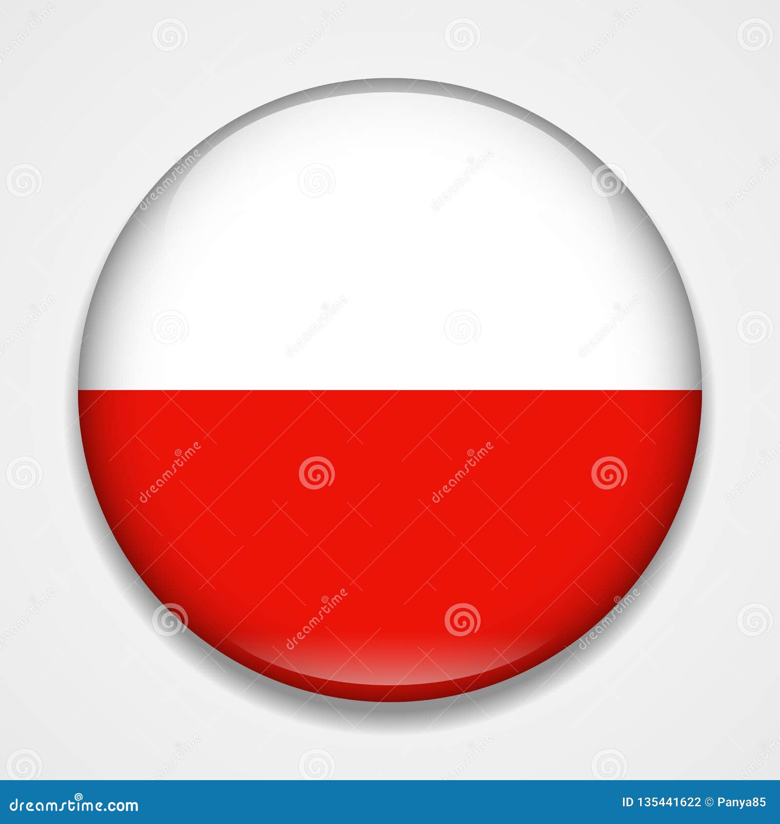 Poland Round Flag Icon. Round World Flags Vector Illustration Icons Set ...