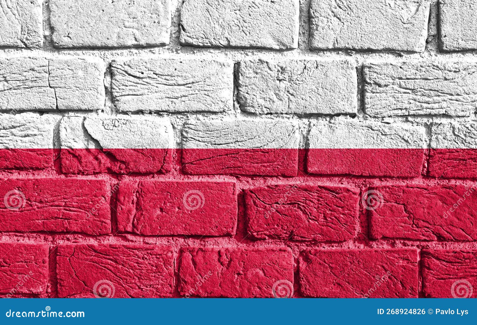 Flag of Poland on the wall stock photo. Image of graphic - 268924826