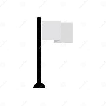 Flag Pole Simple Flat Design Vector Drawing Draft Stock Vector ...