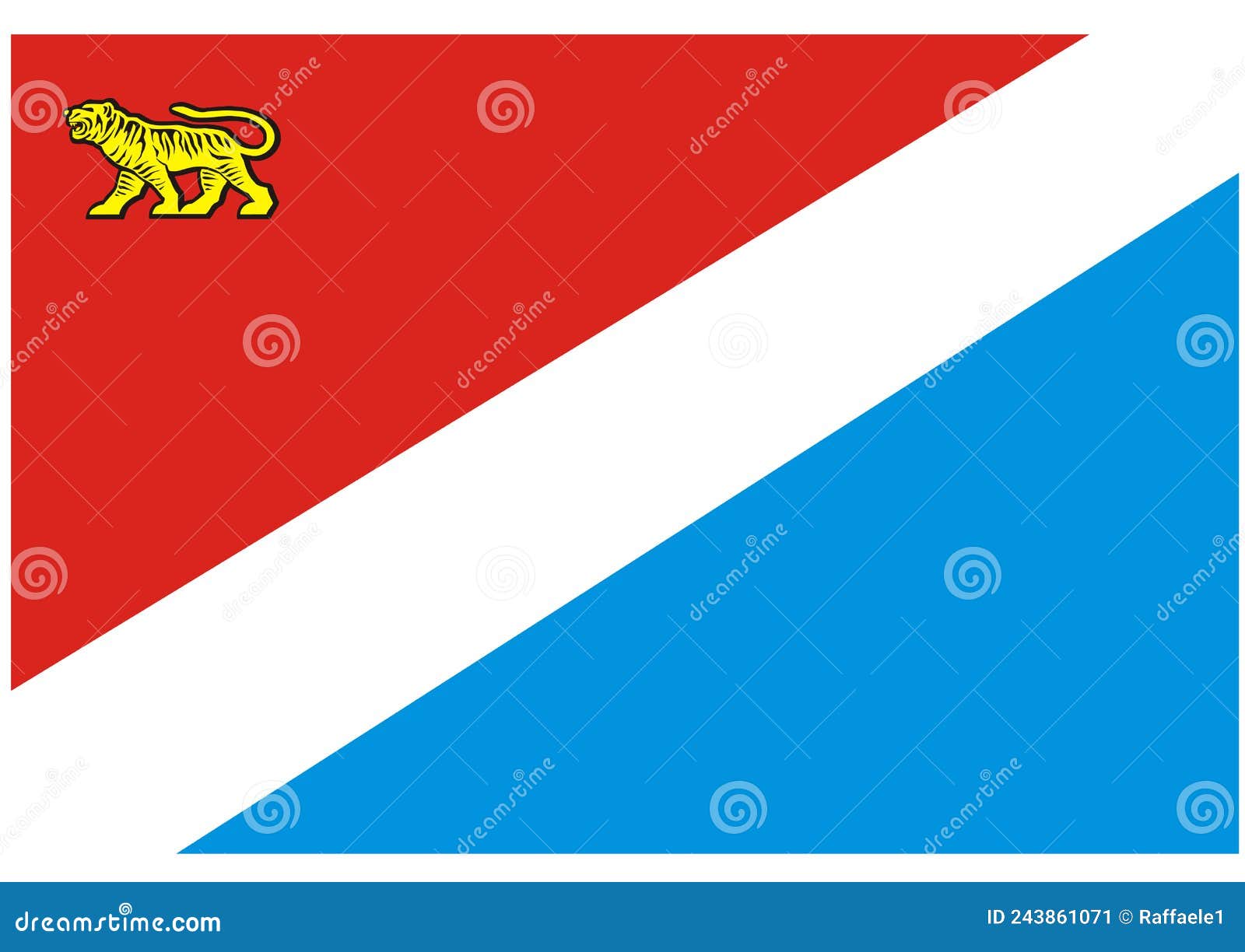 Flag of Primorsky Krai stock illustration. Illustration of stavropol ...