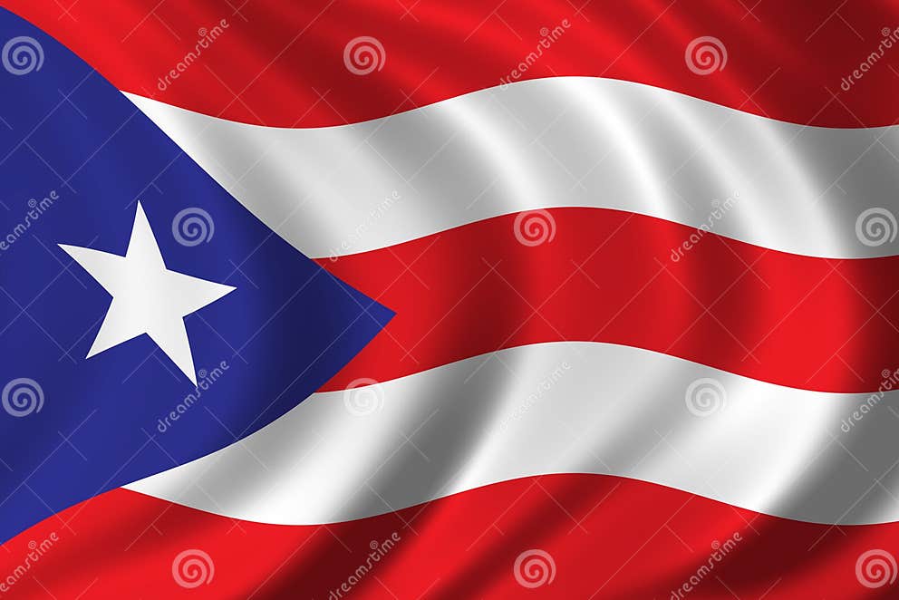 Flag of Puerto Rico stock illustration. Illustration of flag - 340835
