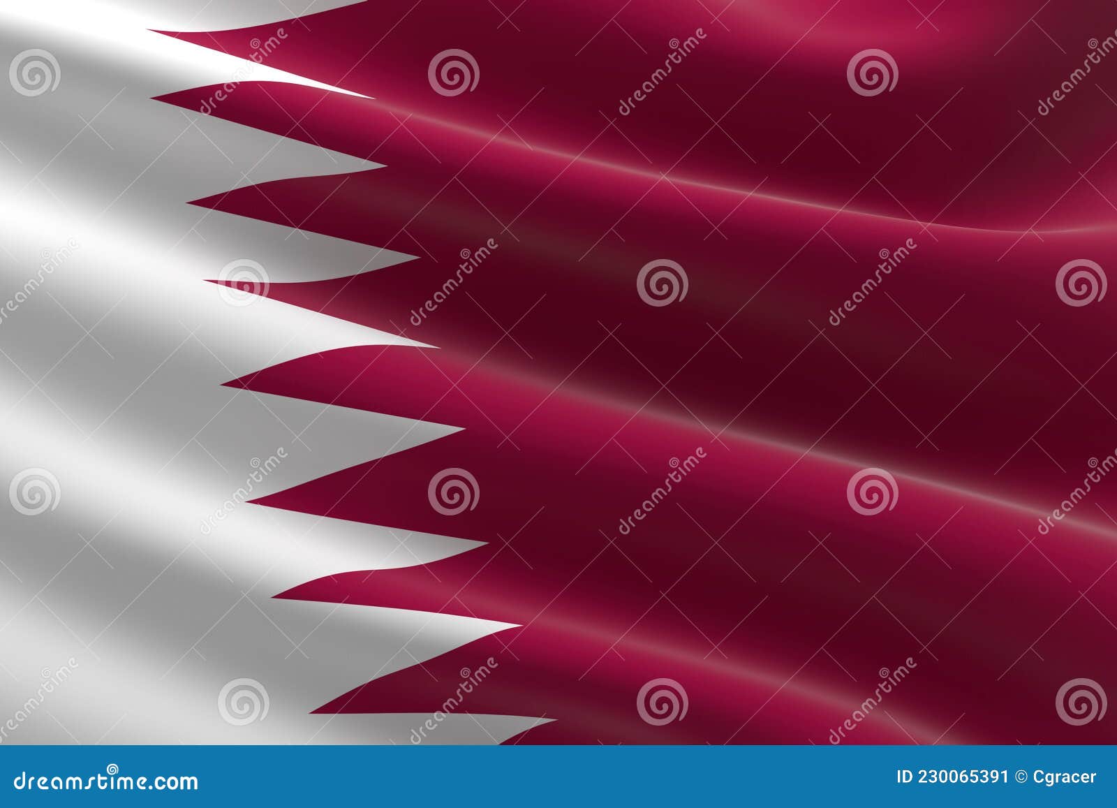 Flag of Qatar stock illustration. Illustration of symbol - 230065391