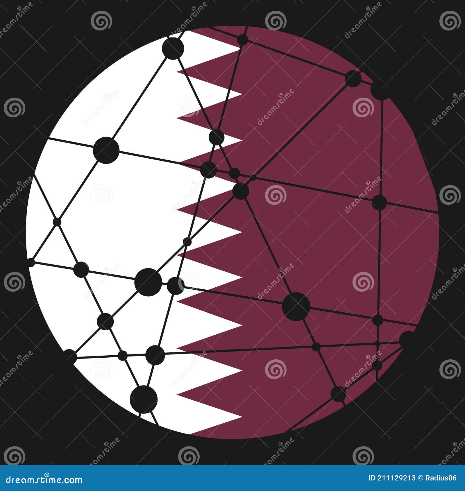 Qatar flag concept stock vector. Illustration of qatar - 211129213
