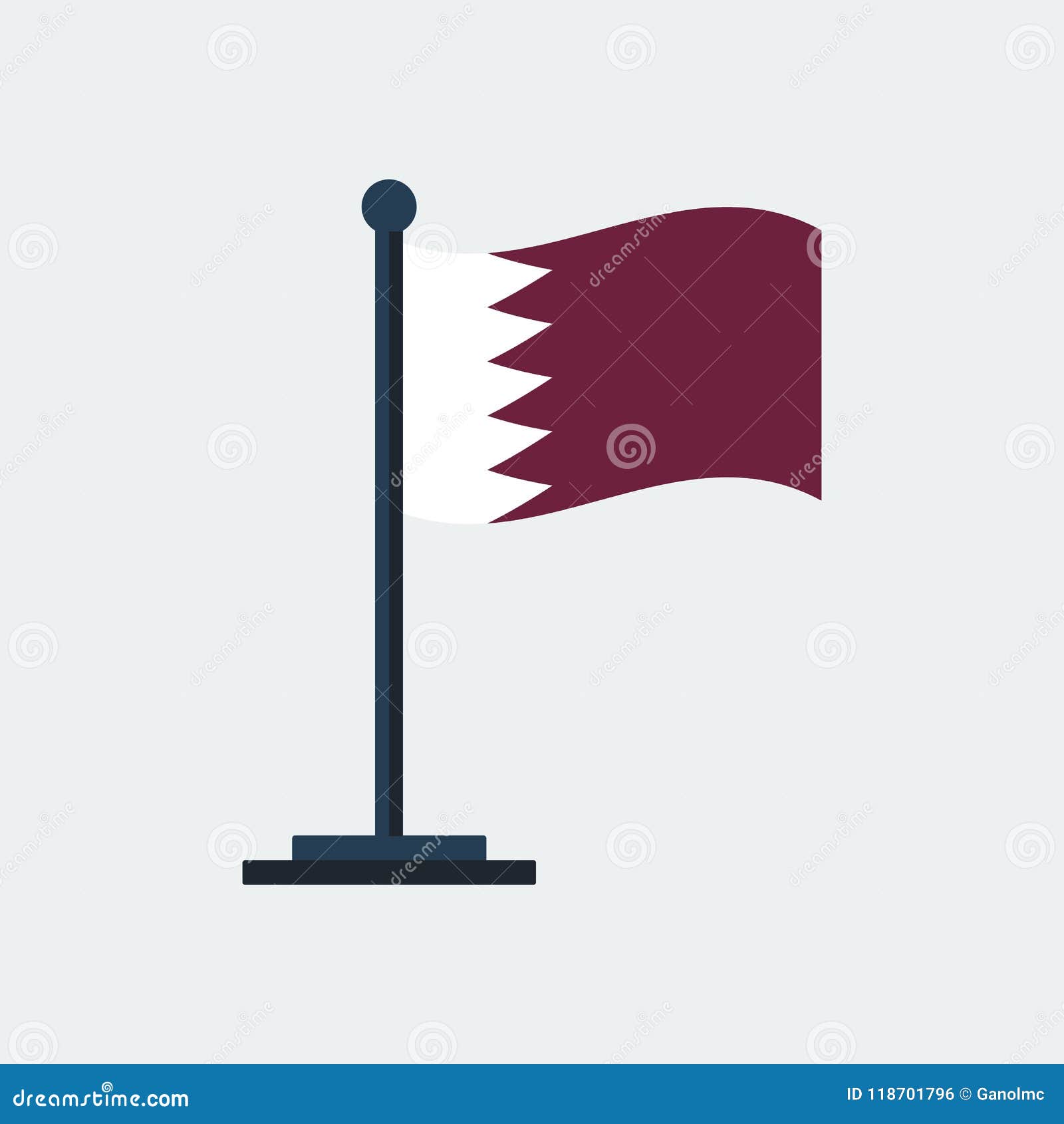 Flag of Qatar.Flag Stand. Vector Illustration Stock Vector ...