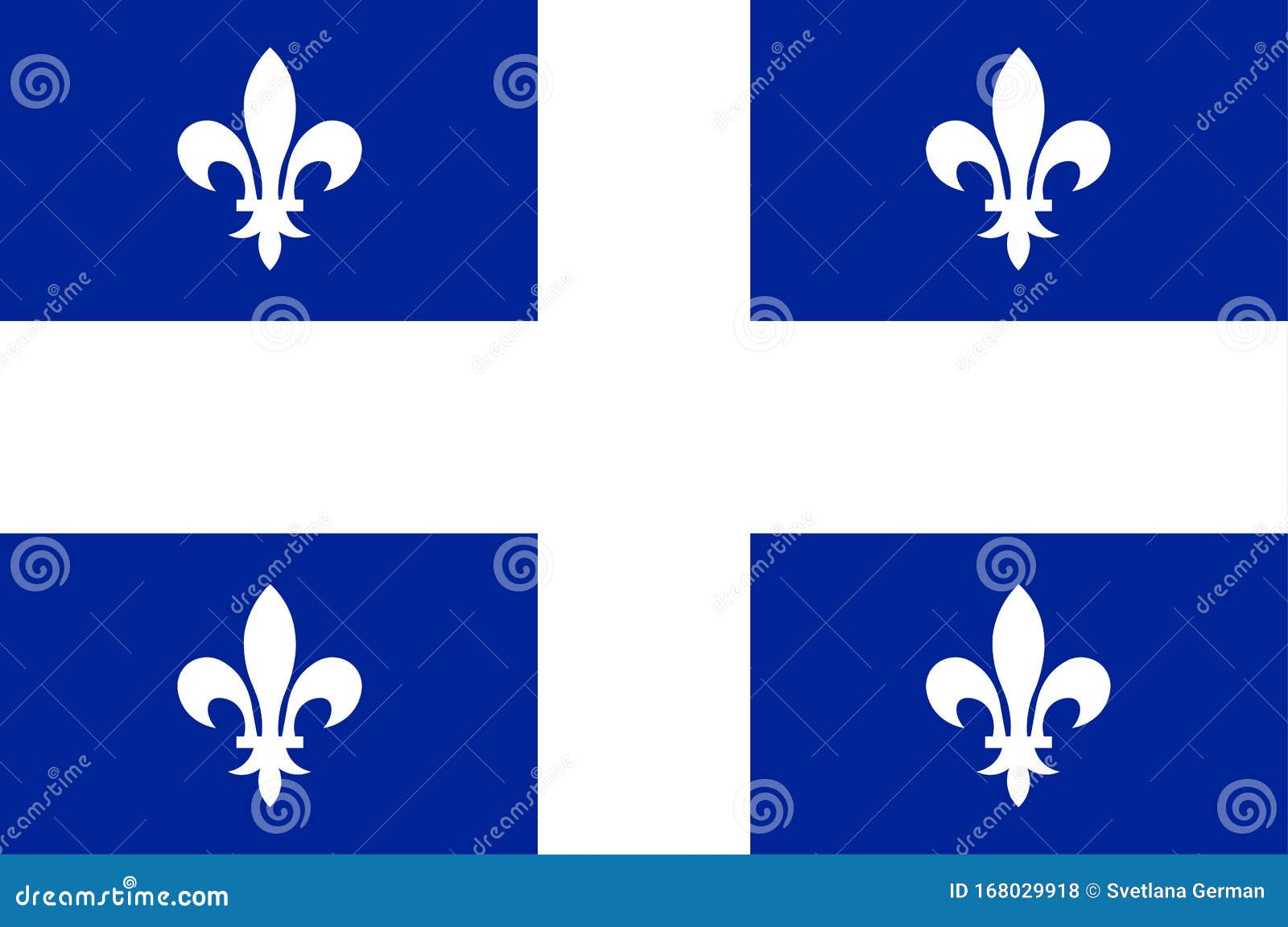 Flag of Quebec in Canada stock vector. Illustration of quebec - 168029918