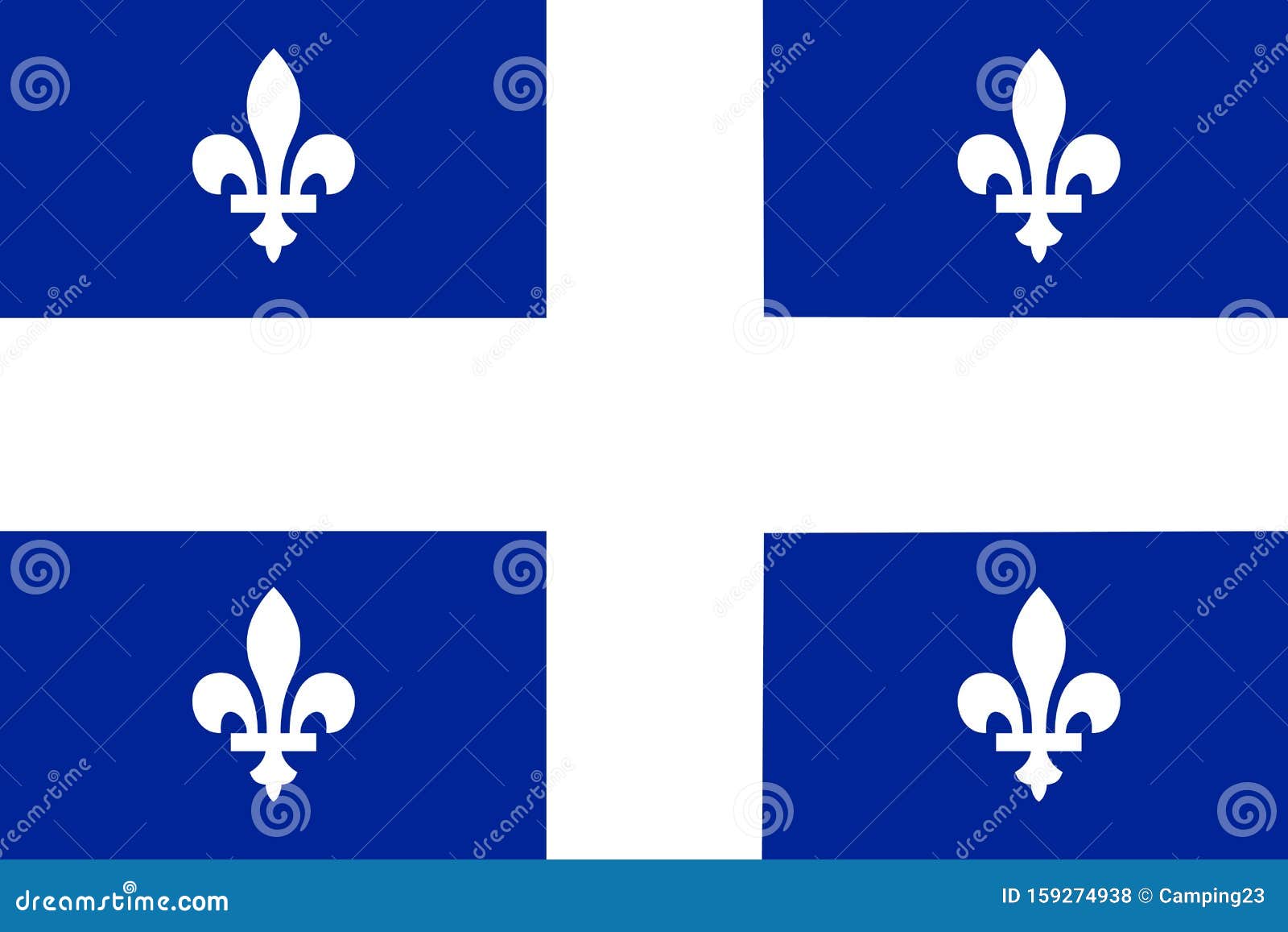 Quebec Flag, Illustration, Vector Stock Illustration - Illustration of ...