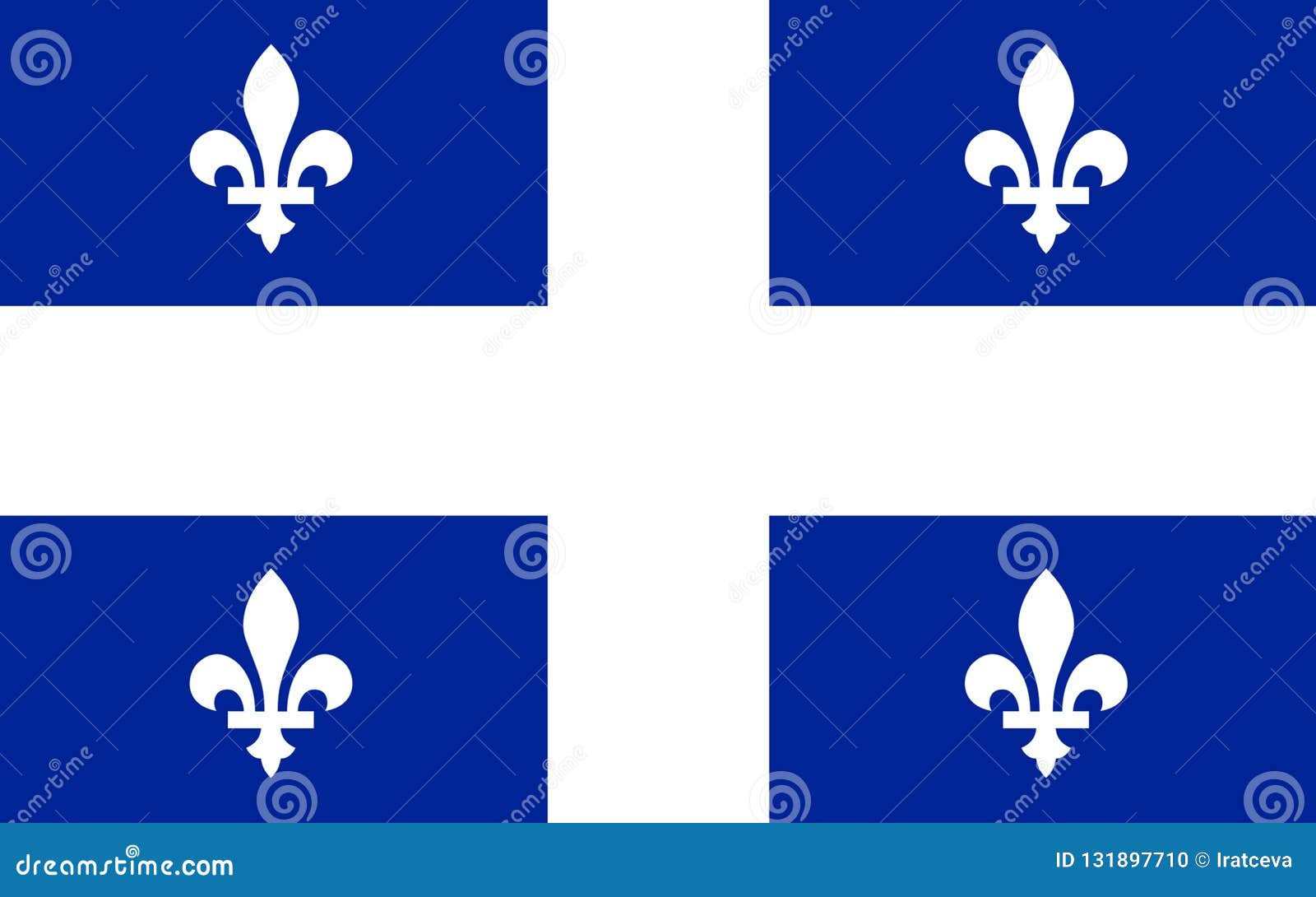 Flag of Quebec, Canada stock illustration. Illustration of canada ...