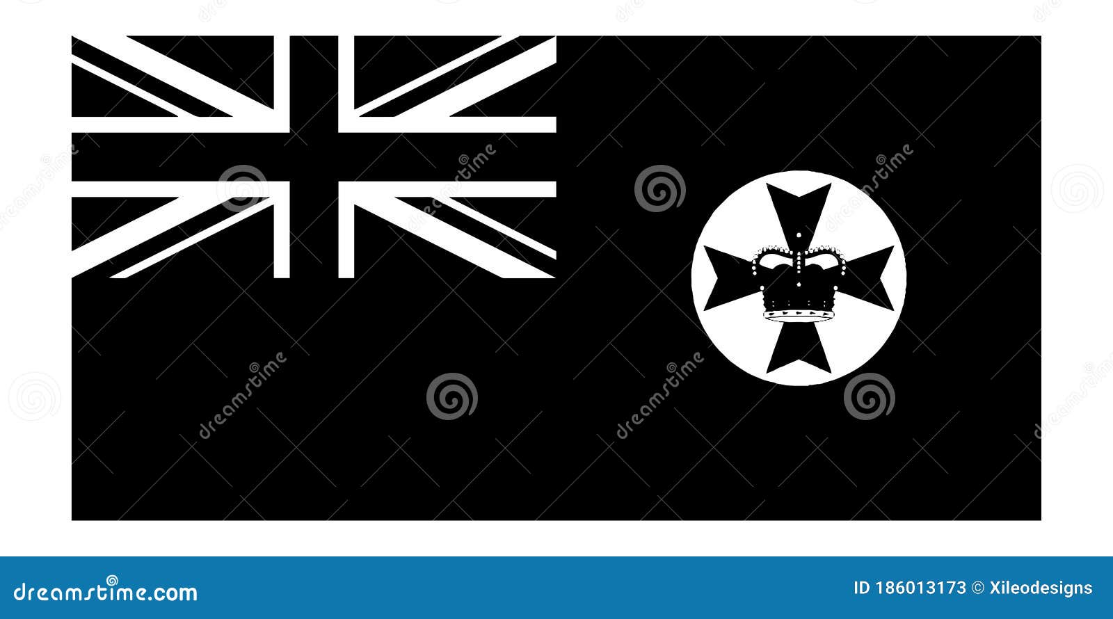 Flag of Queensland Qld State Australia. Queensland State Flag Australia ...