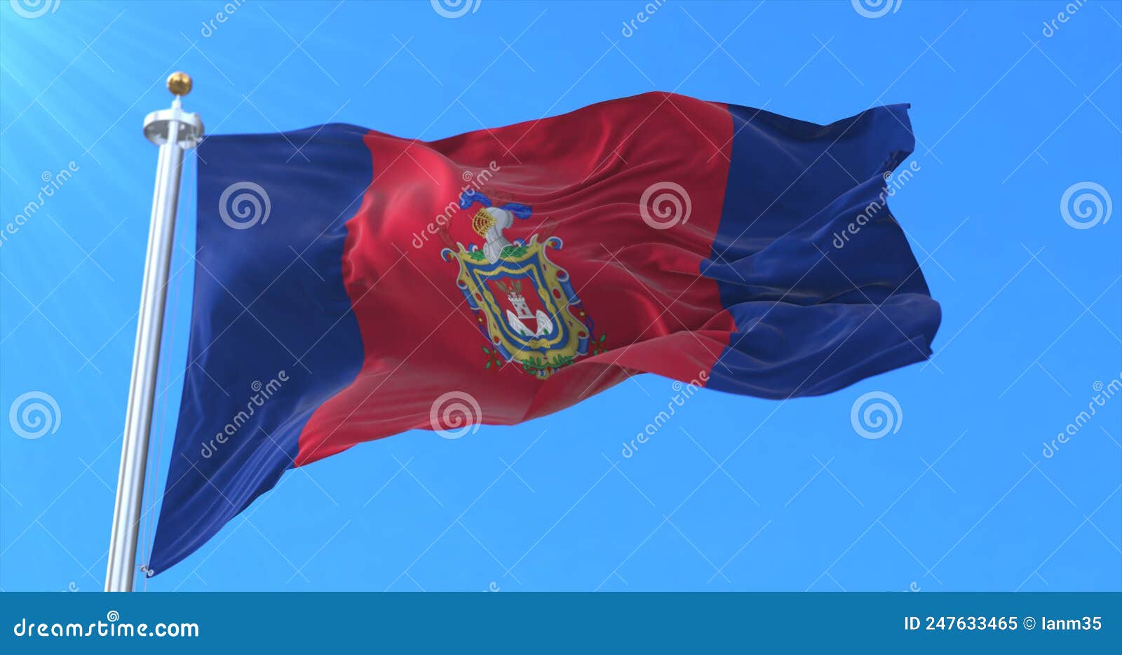 Flag of Quito, Capital City of Ecuador Stock Illustration ...
