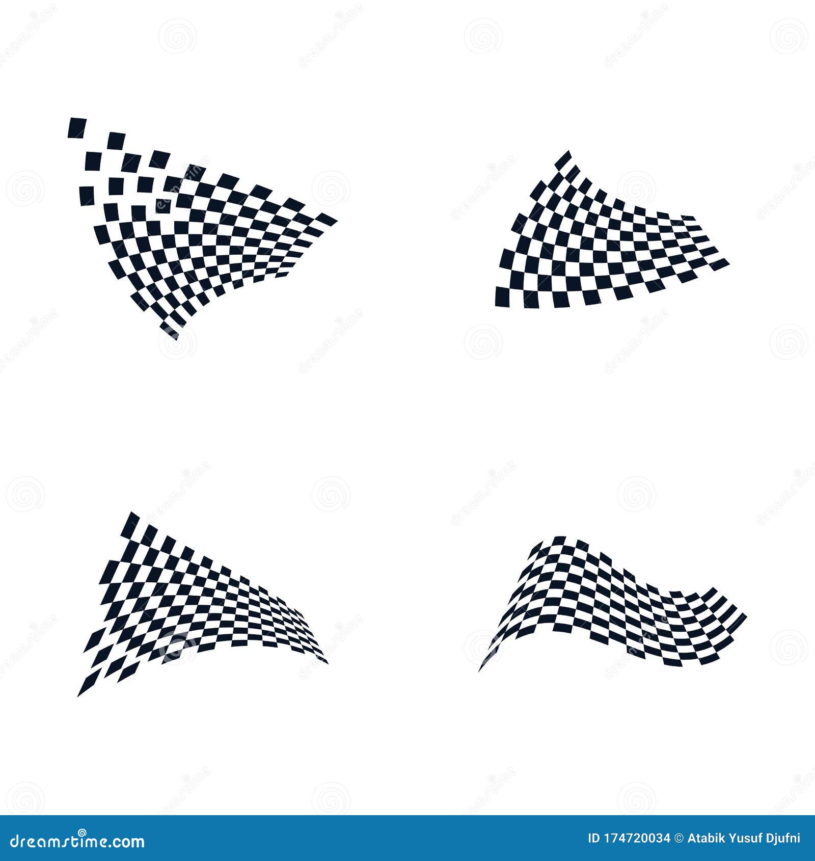 Flag race vector icon stock vector. Illustration of line - 174720034