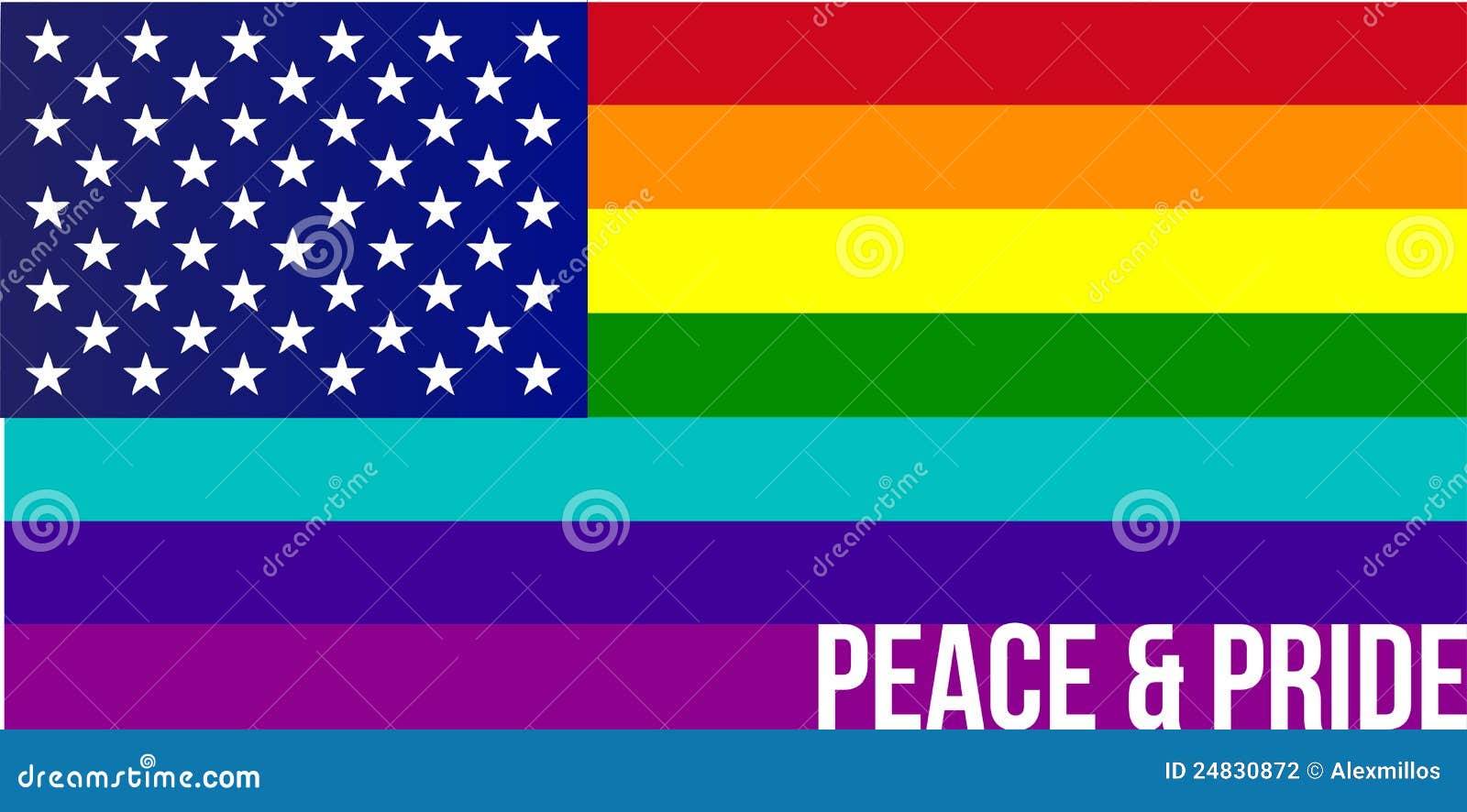 Flag of Rainbow United States Stock Illustration - Illustration of ...