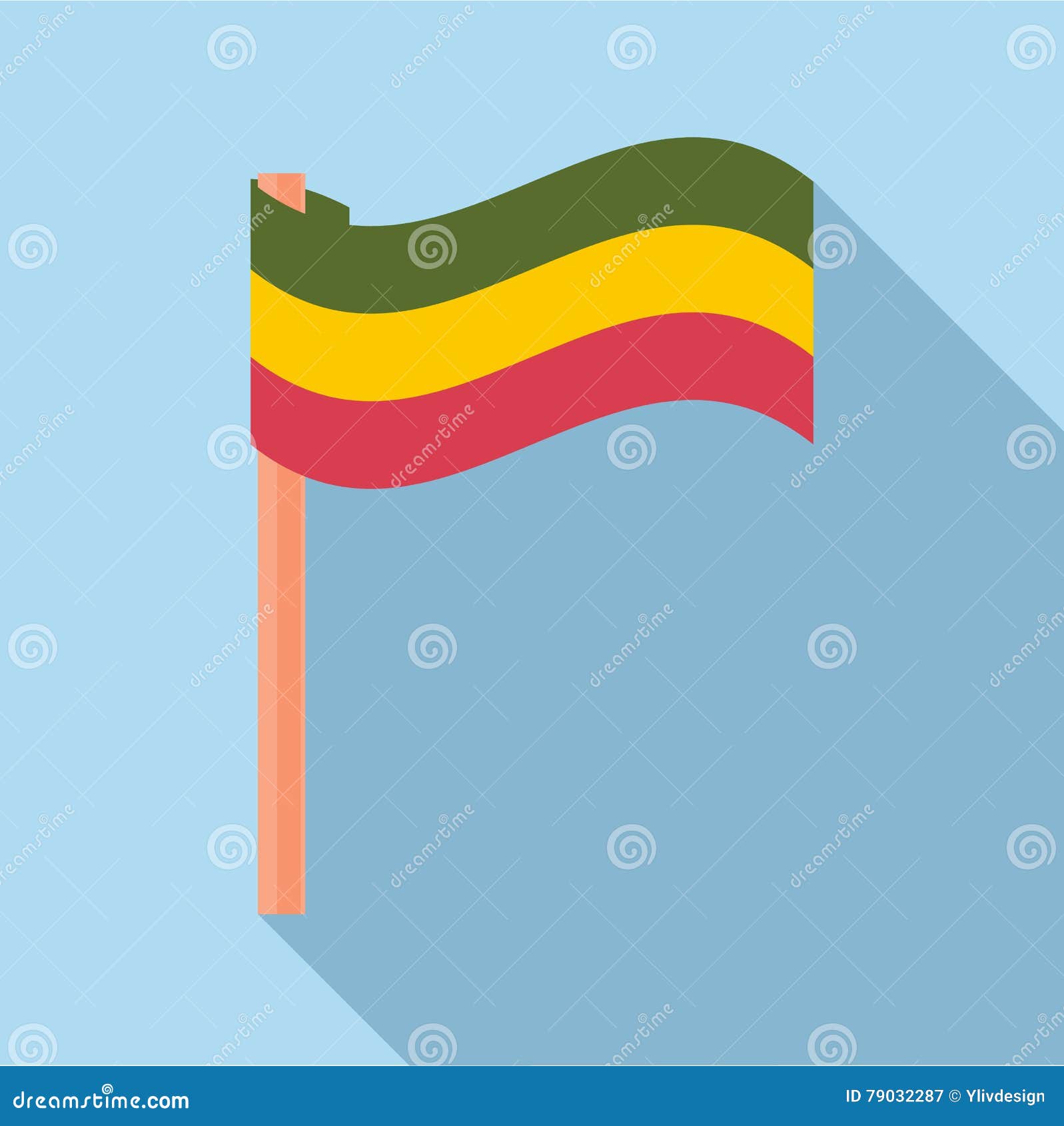 Flag Rastaman Icon, Cartoon Style Royalty-Free Illustration ...