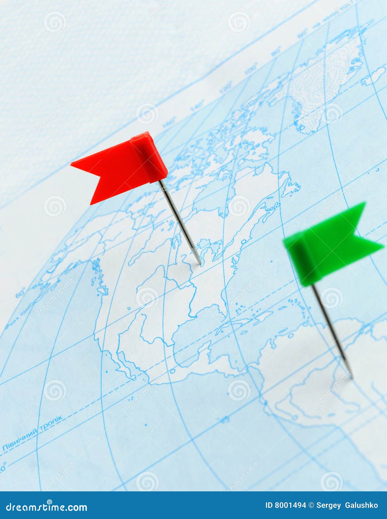 Flag red a pin on map stock photo. Image of pointing, position - 8001494