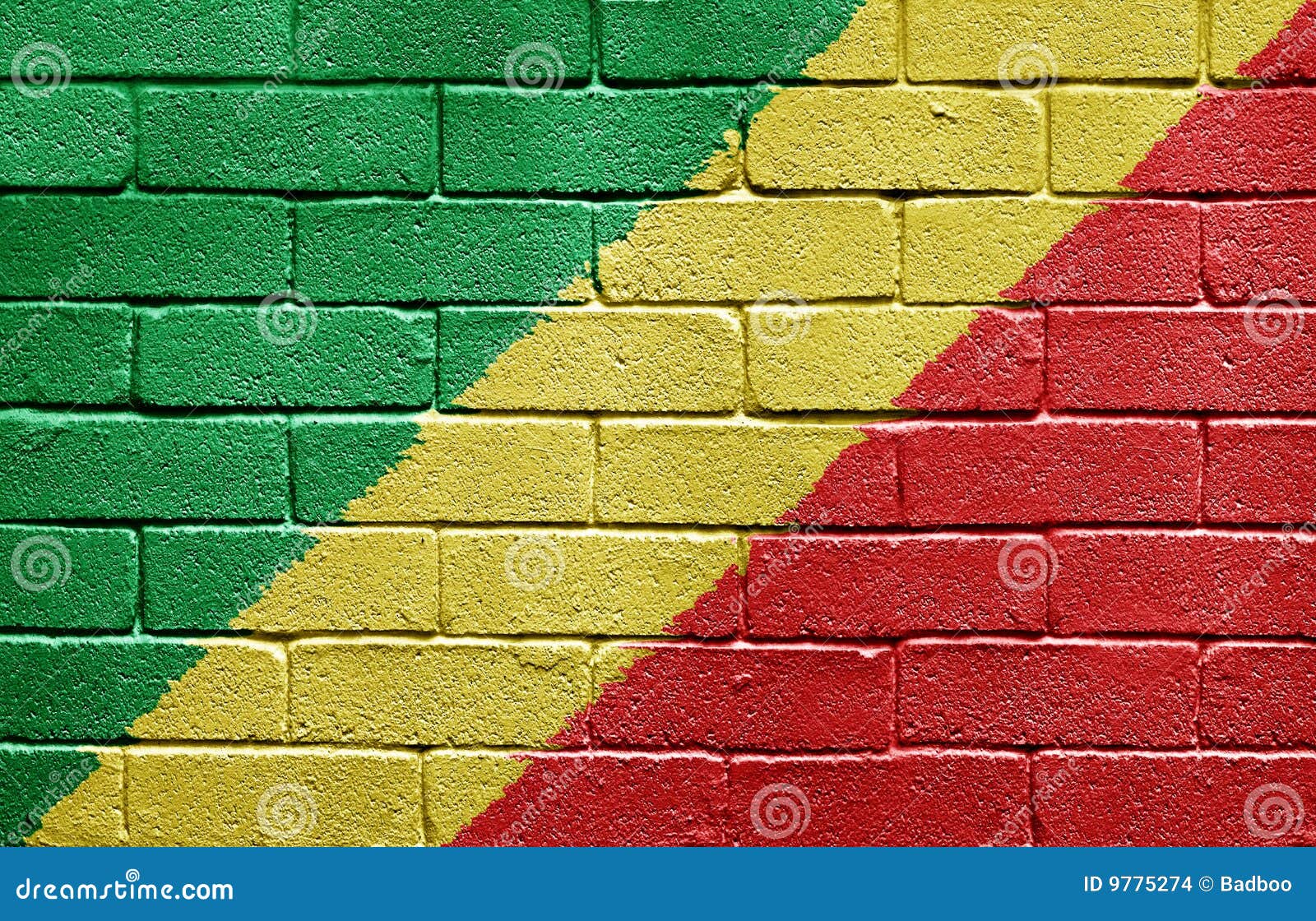 Flag of Republic of the Congo on Brick Wall Stock Photo - Image of ...