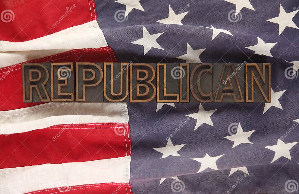 Flag with Republican word stock photo. Image of american - 25203760
