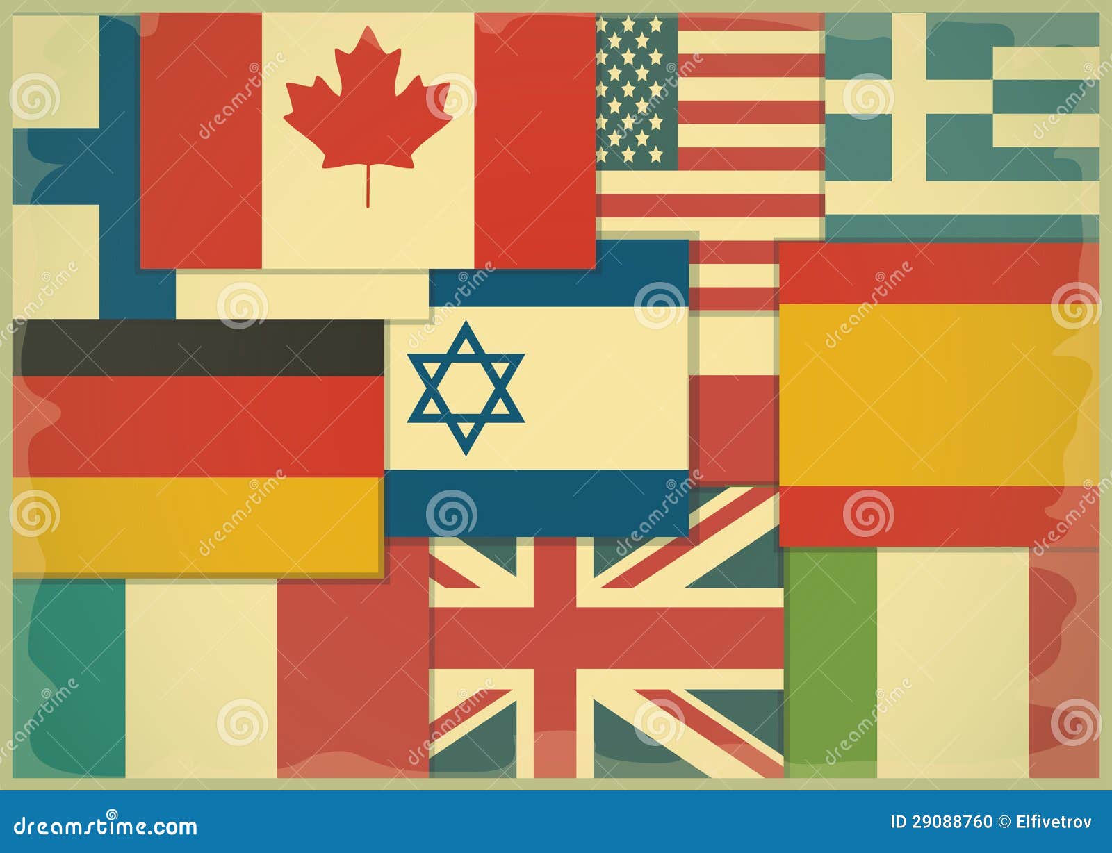 Flag Retro Background stock vector. Illustration of english - 29088760