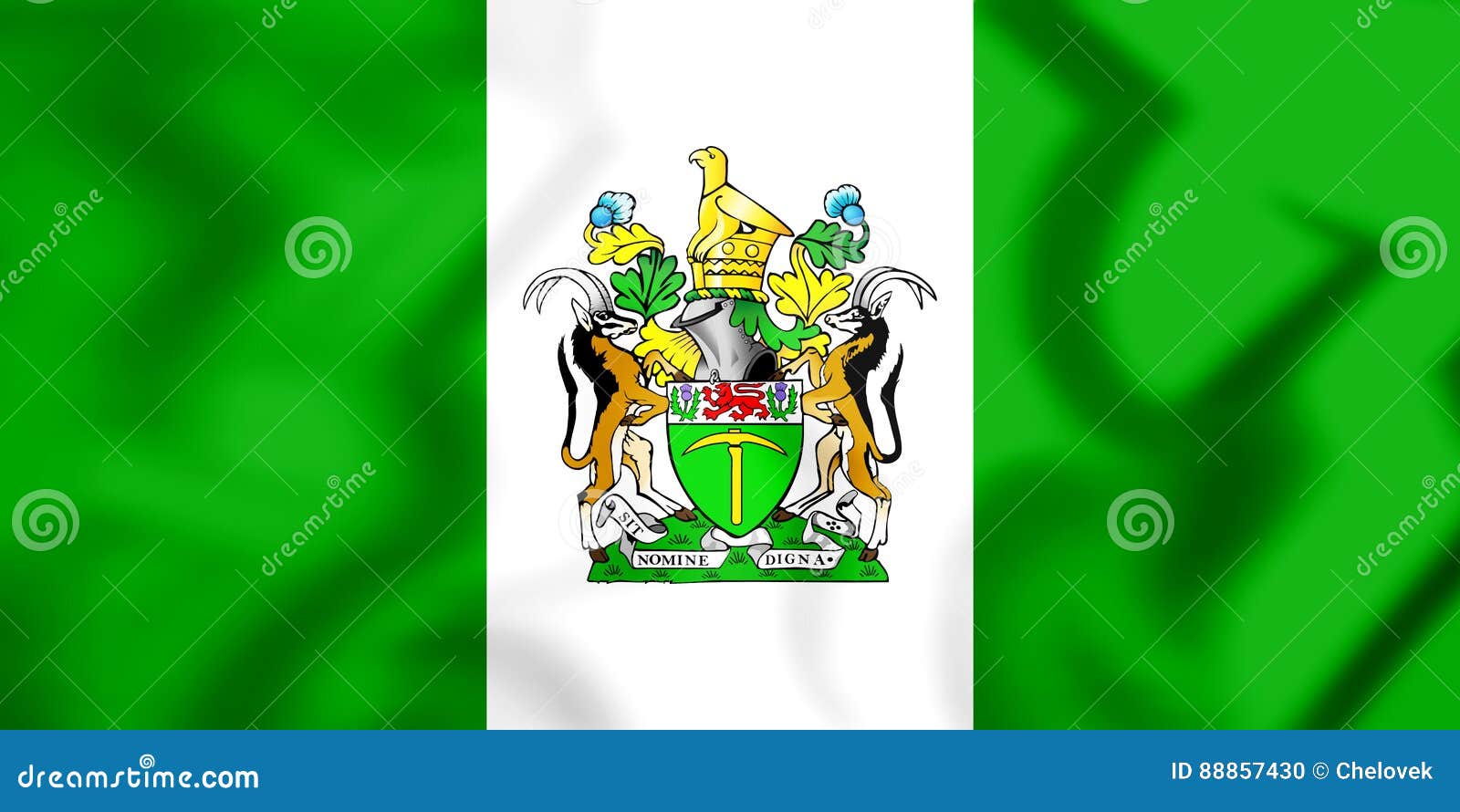 3D Flag Of Rhodesia 1968-1979. Royalty-Free Stock Photo | CartoonDealer ...