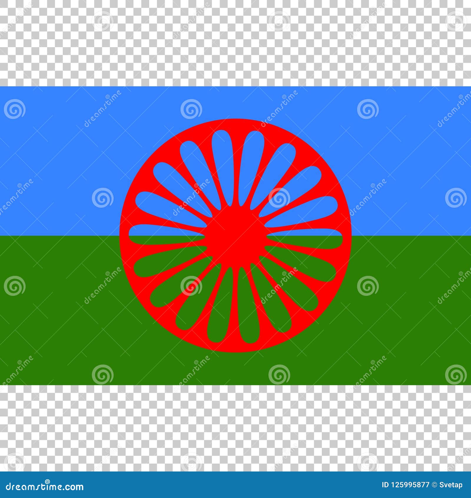 Flag of Romani People. Close Up Vector Stock Vector - Illustration of ...