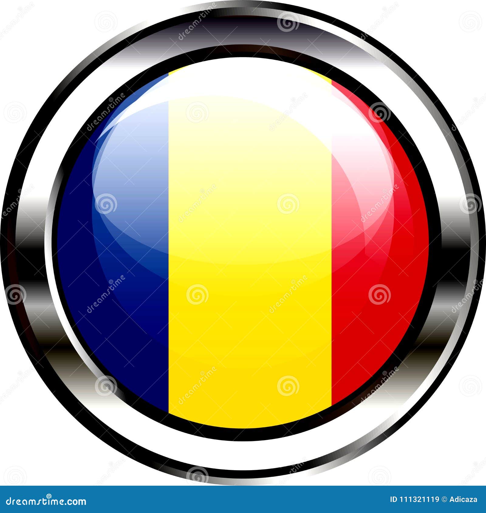 Flag of Romania button stock illustration. Illustration of colors ...