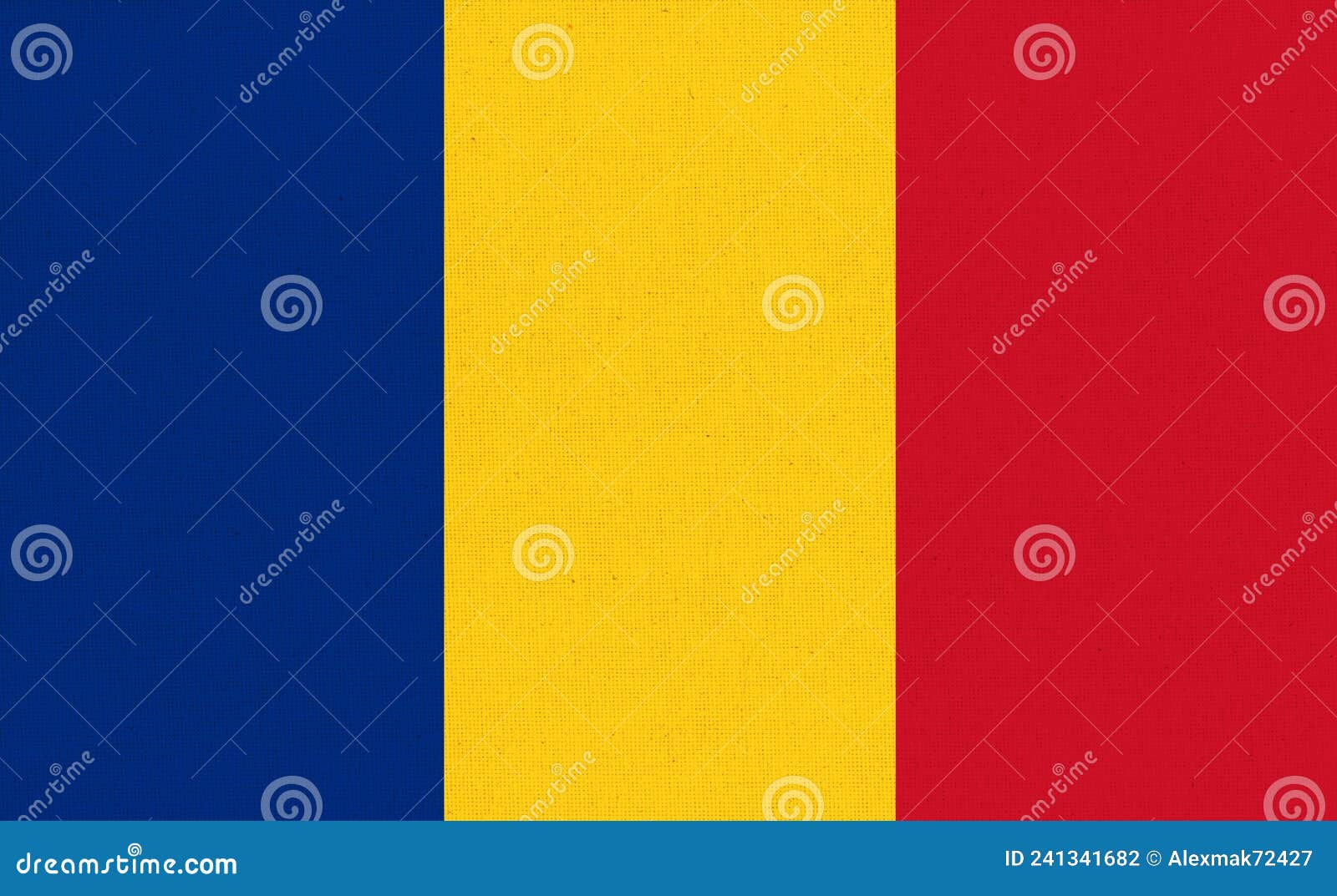Flag of Romania. Romanian Flag on Fabric Texture. National Romanian ...