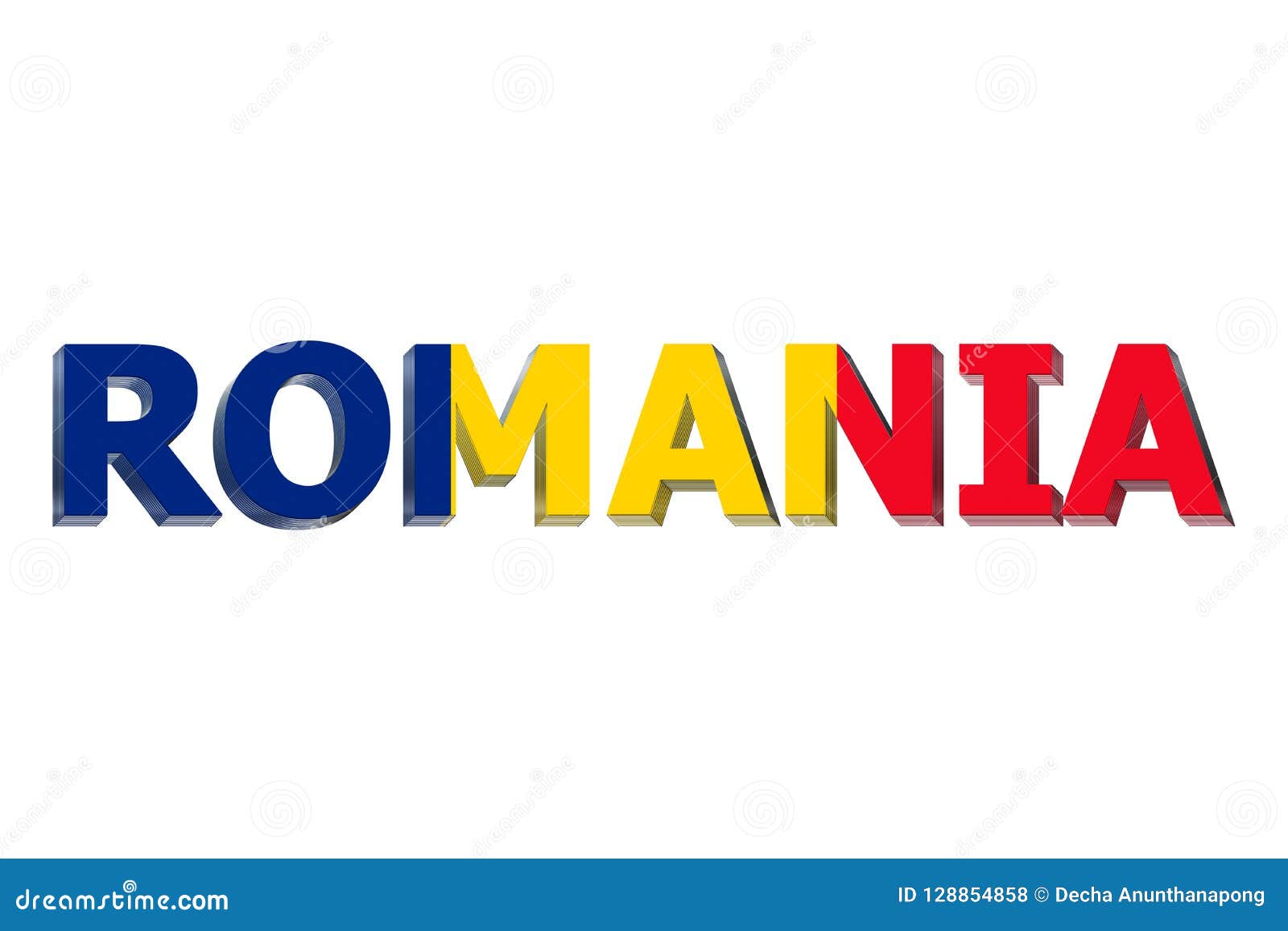 Romania Text With Map Vector Illustration | CartoonDealer.com #5335066