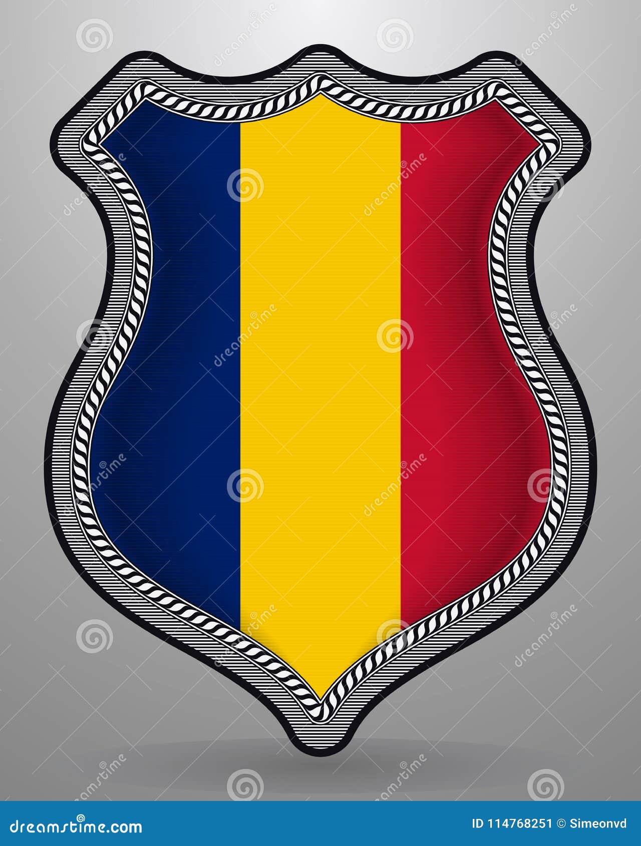Flag of Romania. Vector Badge and Icon Stock Vector - Illustration of ...