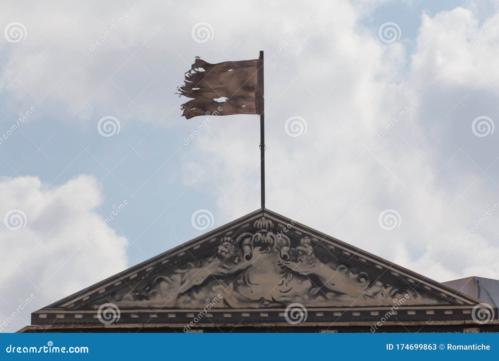 Flag on Roof of Building in Bethlehem Stock Image - Image of clouds ...