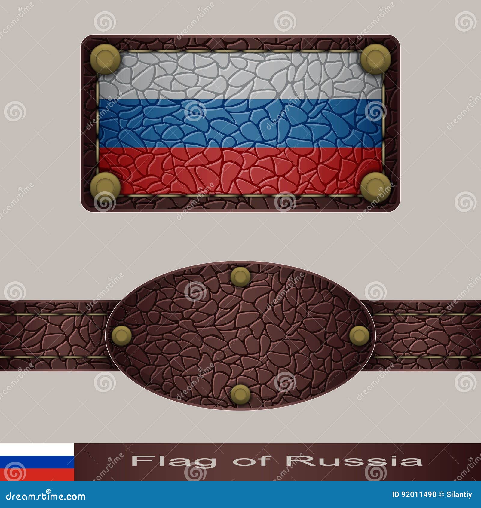 Flag of Russia stock vector. Illustration of russia, sticker - 92011490
