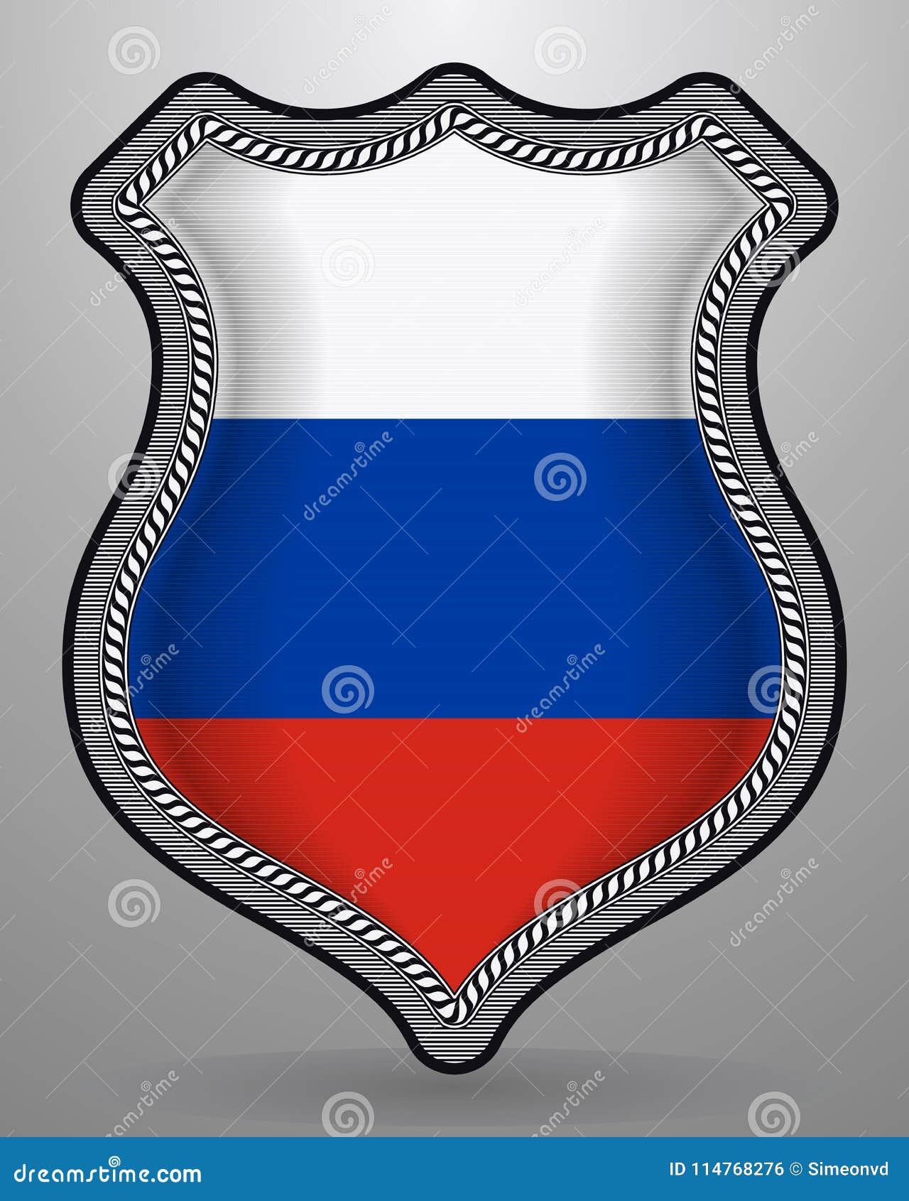 Flag of Russia. Vector Badge and Icon Stock Vector - Illustration of ...