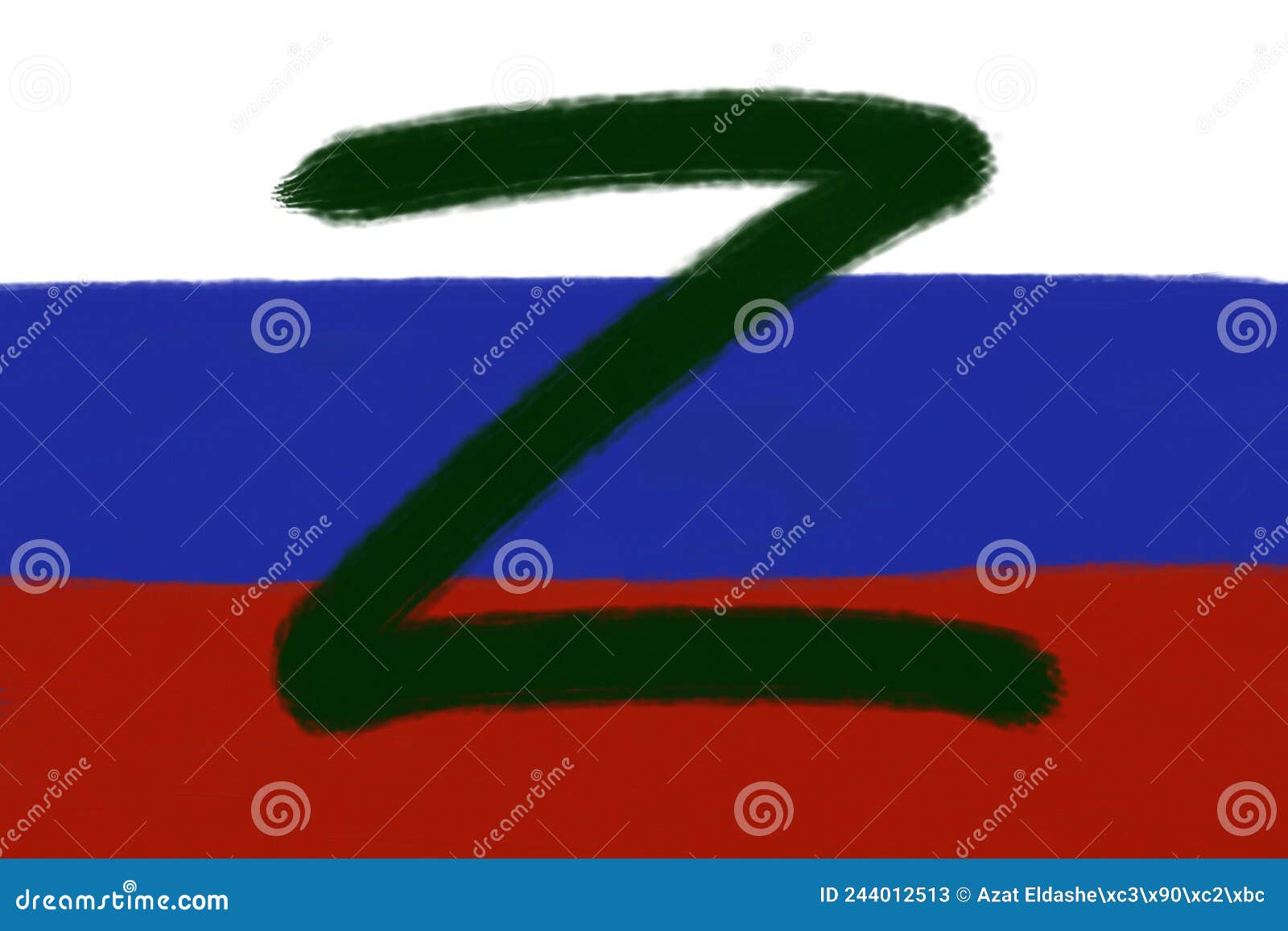 Flag of Russian with the Symbol Z Editorial Stock Photo - Illustration ...