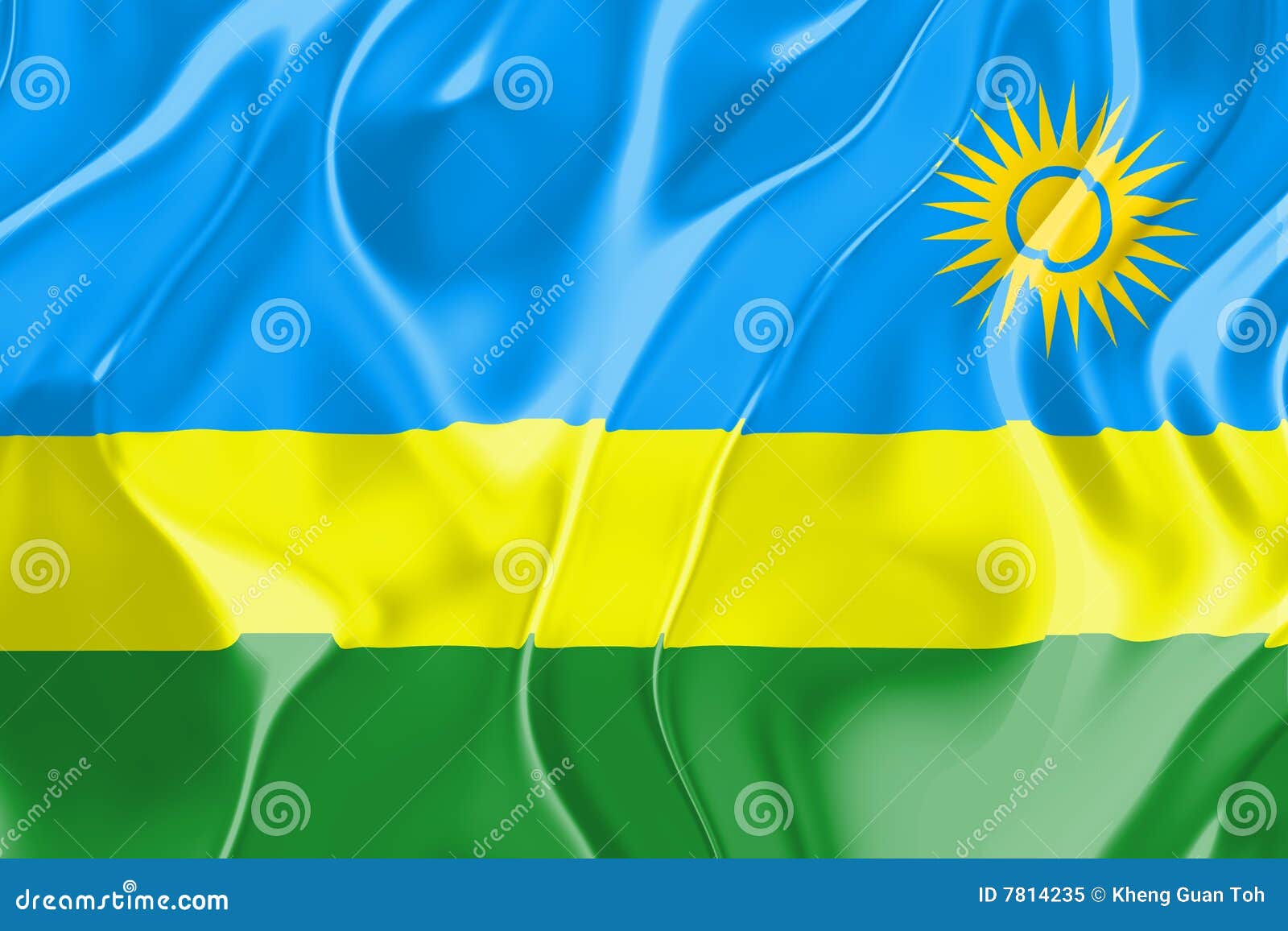 Flag of Rwanda stock illustration. Illustration of nation - 7814235