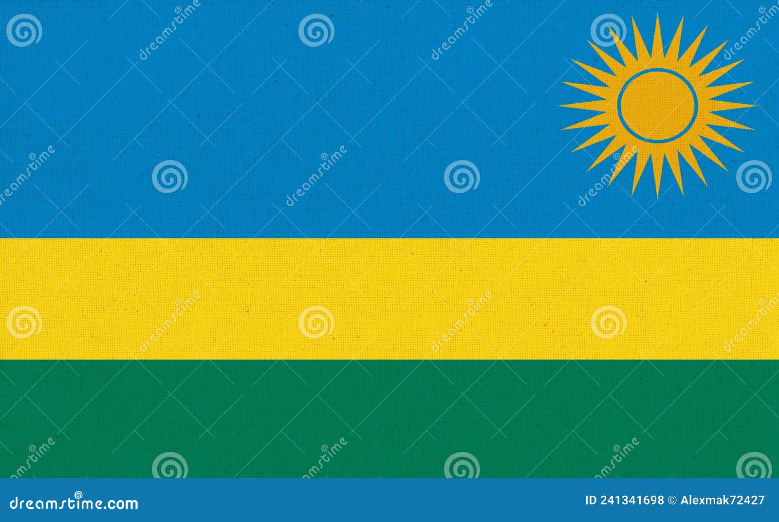 Flag of Rwanda. Rwanda Flag on Fabric Texture. National Symbol. Stock ...