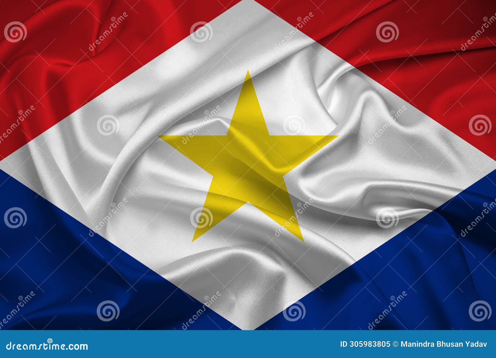 Flag of Saba, Saba Flag, National Flag of Saba. Fabric Flag of Saba ...