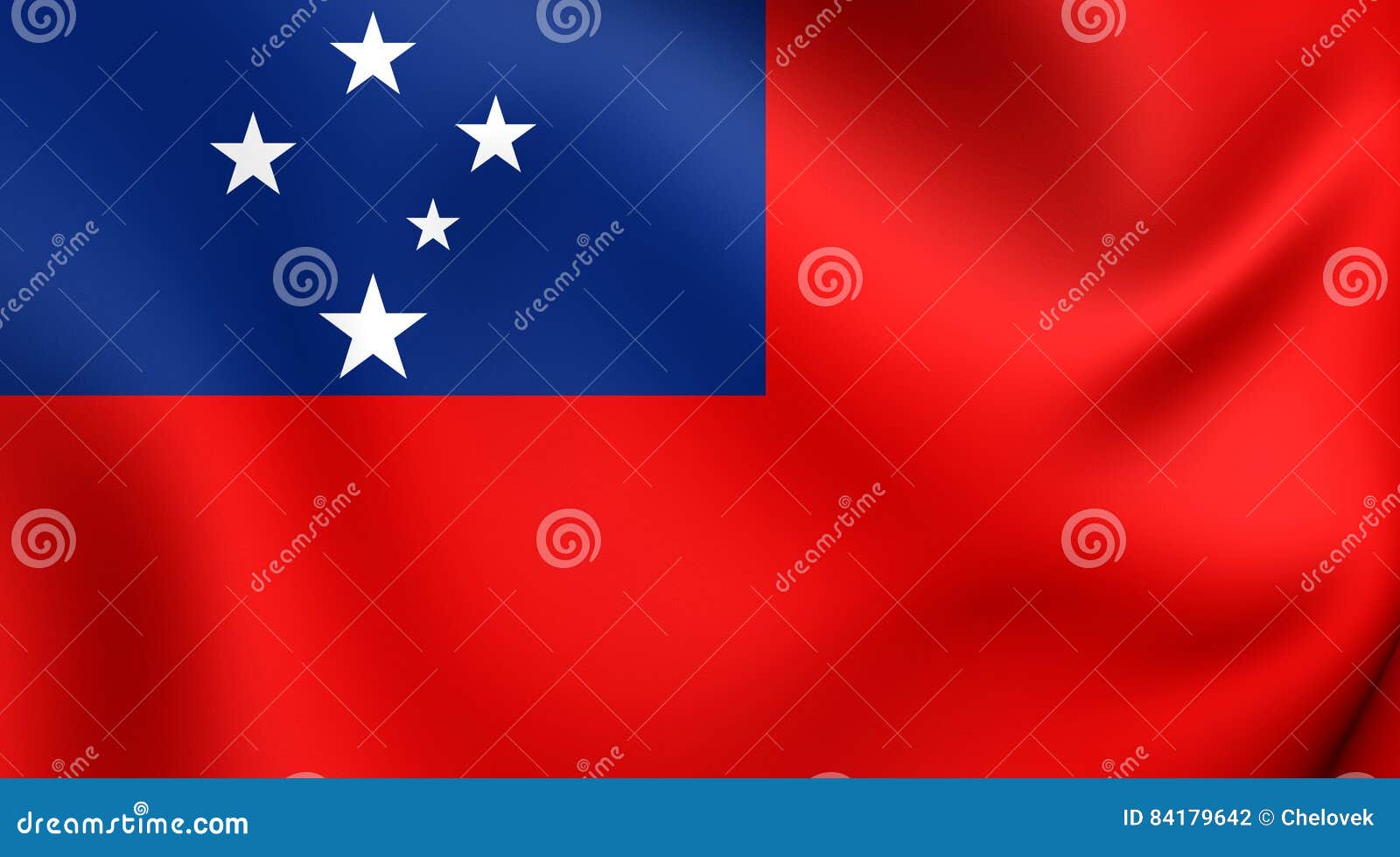 Flag of Samoa stock illustration. Illustration of flag - 84179642