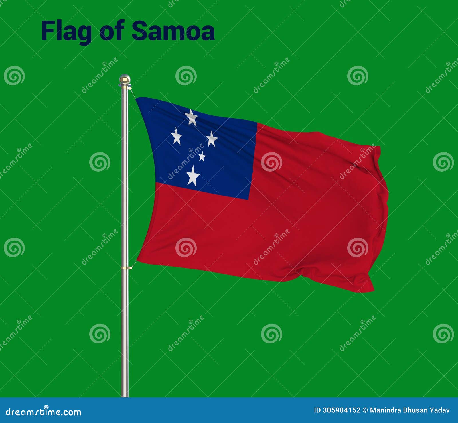 Flag of Samoa, Samoa Flag, National Flag of Samoa. Pole Flag of Samoa ...