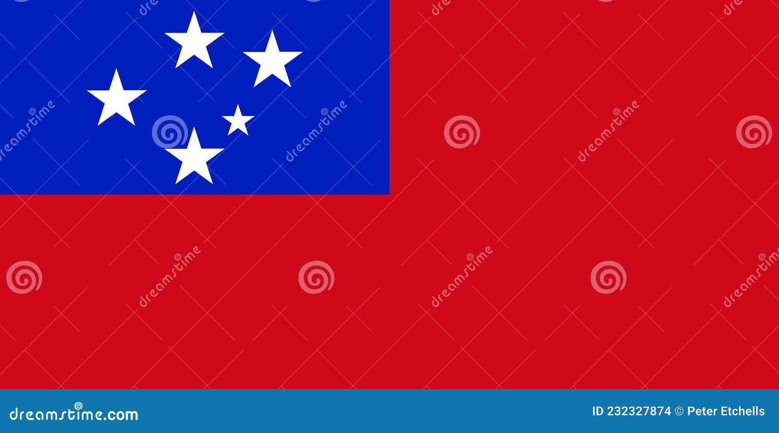 Flag of Samoa stock vector. Illustration of insignia - 232327874