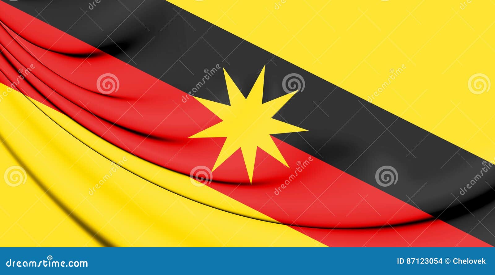 Sarawak Federal Territory Map Of Malaysia In Front Of A White Ba ...