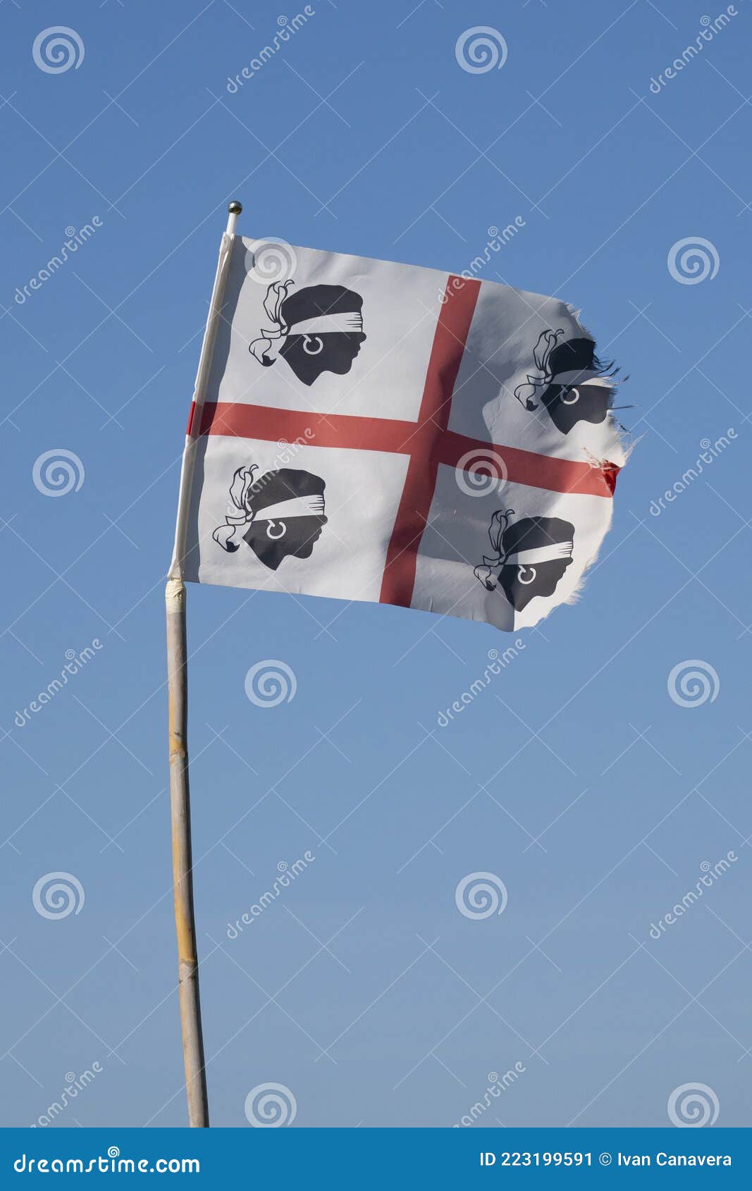 Flag of Sardinia - the Four Moors Stock Image - Image of flag, island ...